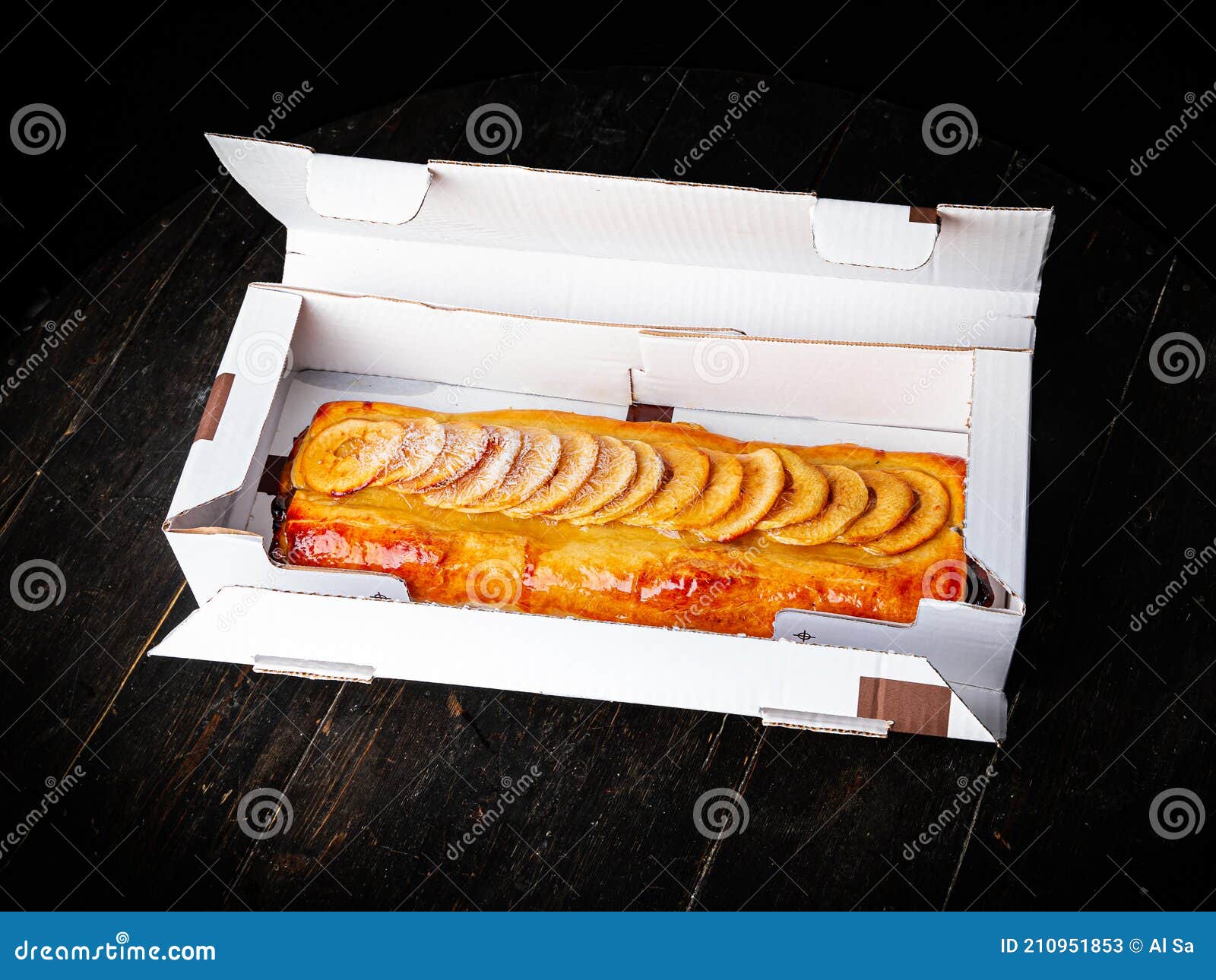 Factory-made Frozen Apple Strudel Stock Image - Image of white, austria ...