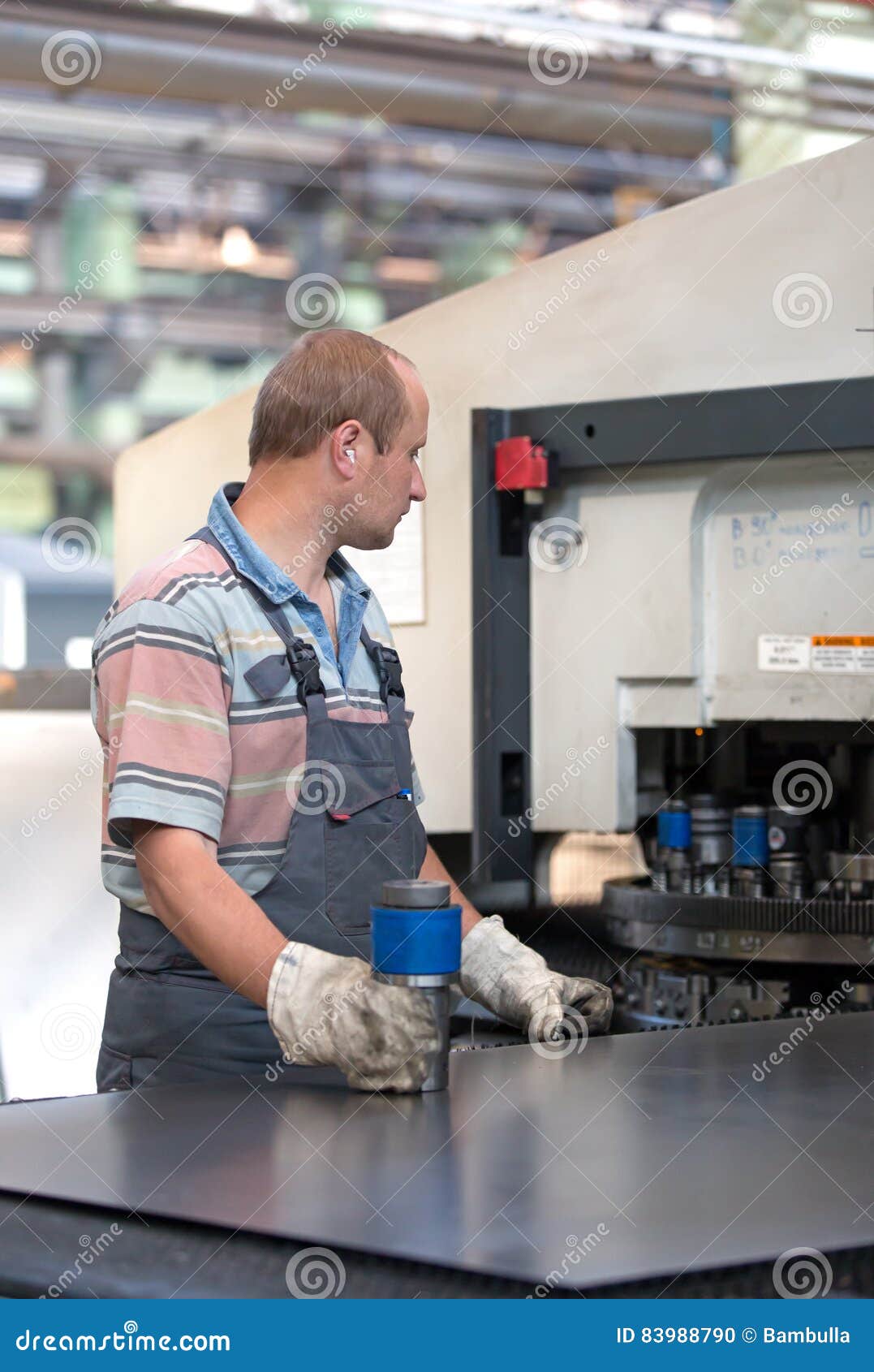 Factory man worker stock photo. Image of machining, occupation - 83988790