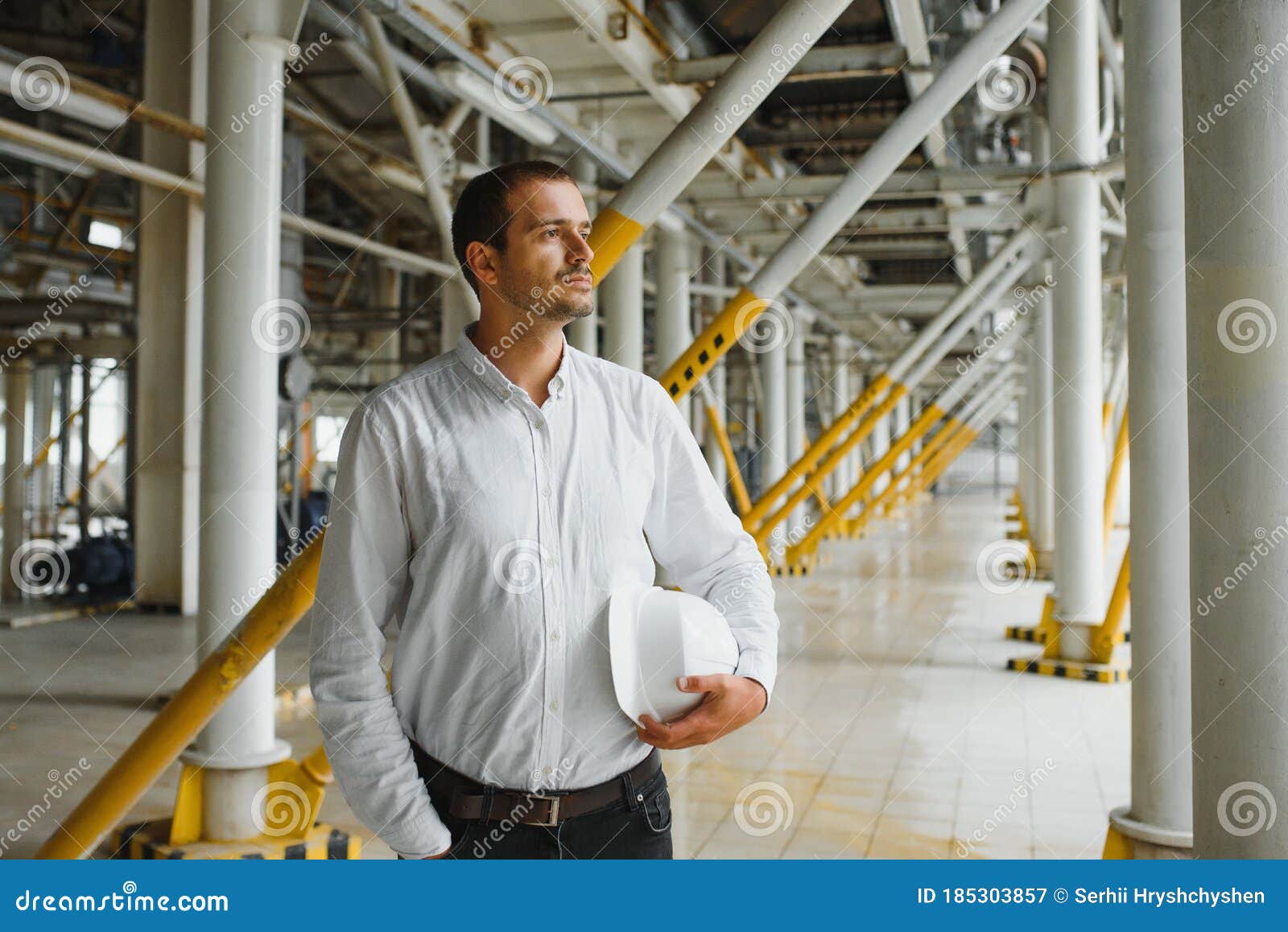 Factory Manager in Inspection of Manufacturing. Man in Industrial ...