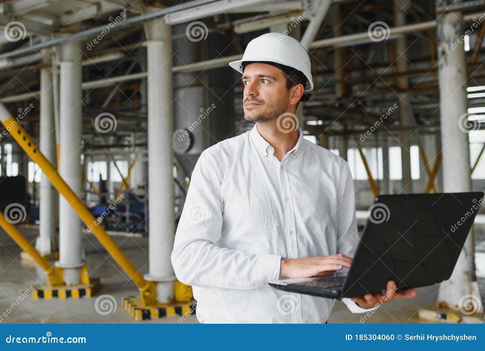 Factory Manager in Inspection of Manufacturing. Man in Industrial ...