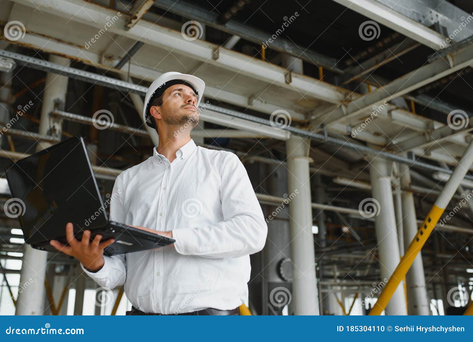 Factory Manager in Inspection of Manufacturing. Man in Industrial ...