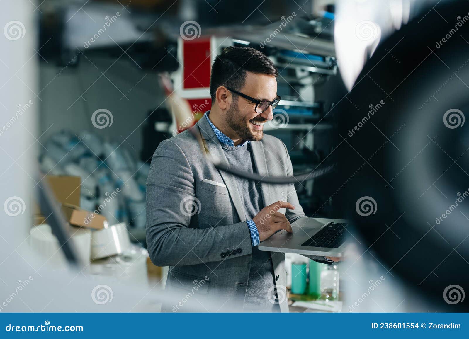 Factory Manager in Inspection of Manufacturing. Man in Industrial ...