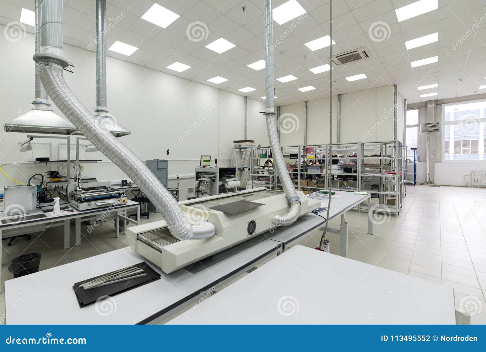 Factory for the Manufacture of Electronic Printed Circuit Boards. Stock ...