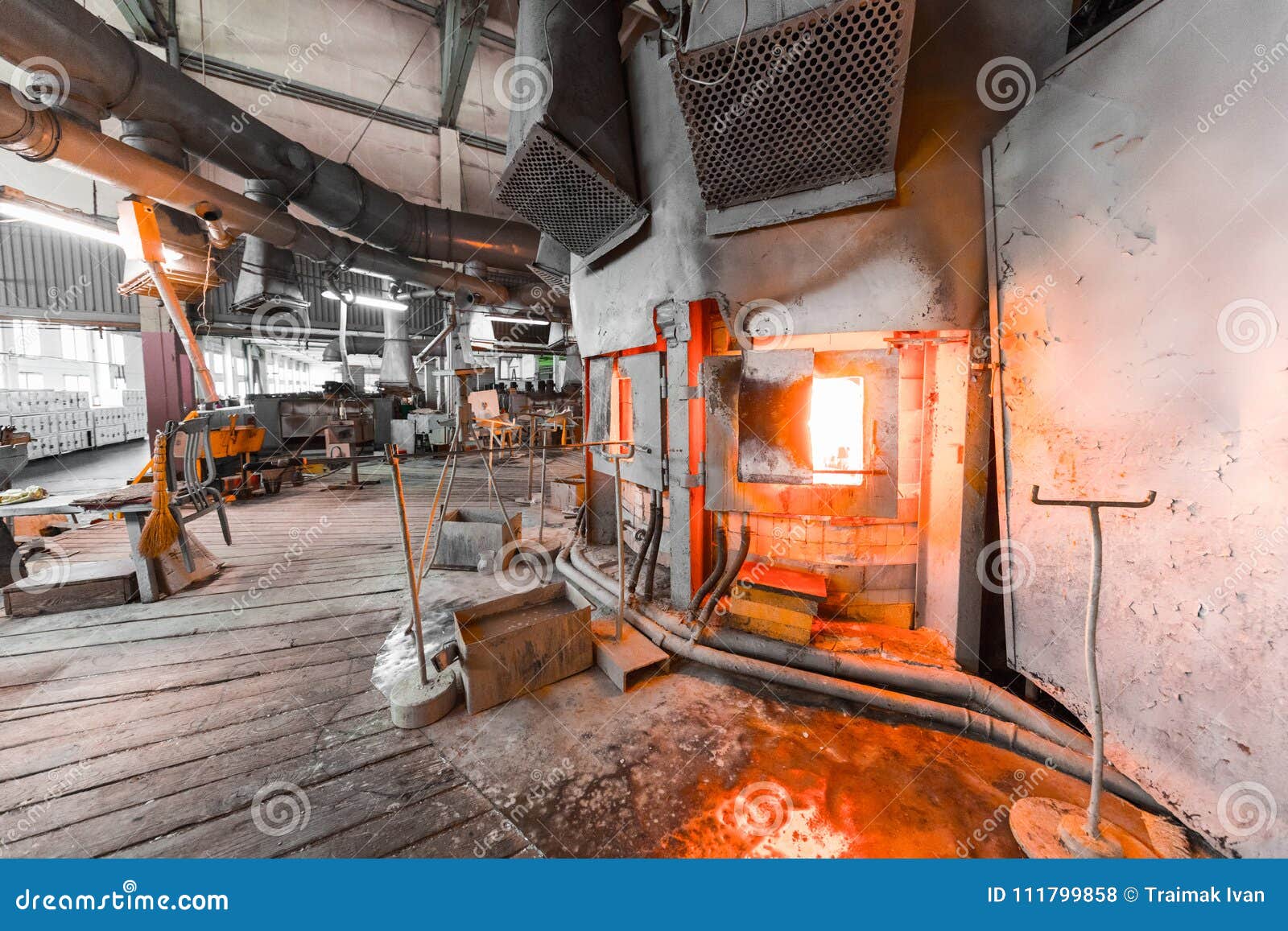 Factory Manufacturing of Glass Production Stock Photo - Image of frost ...