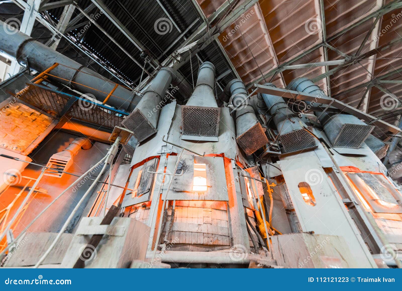 Factory Manufacturing of Glass Production Stock Image - Image of clean ...