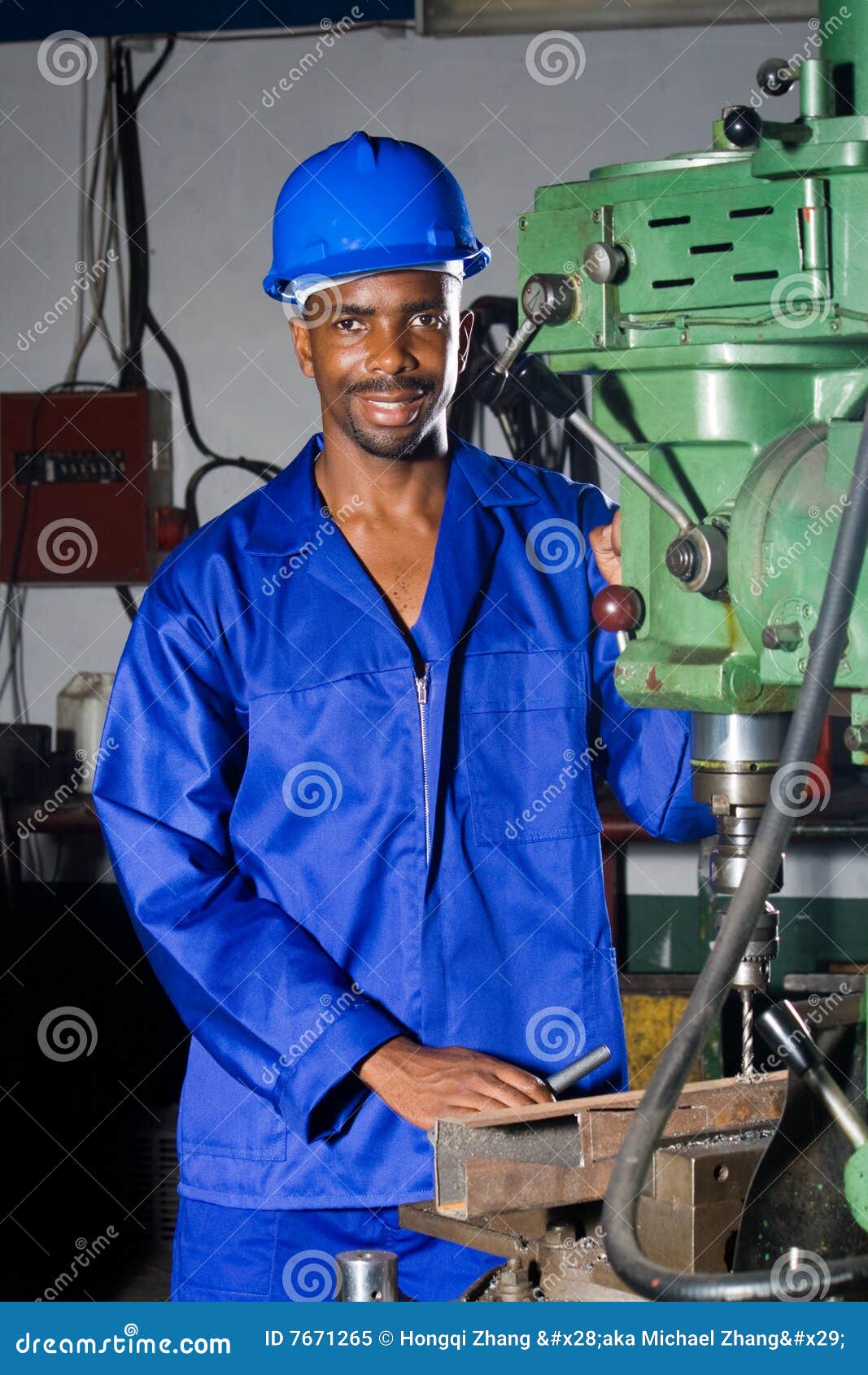 Factory mechanic at work stock image. Image of collar - 7671265