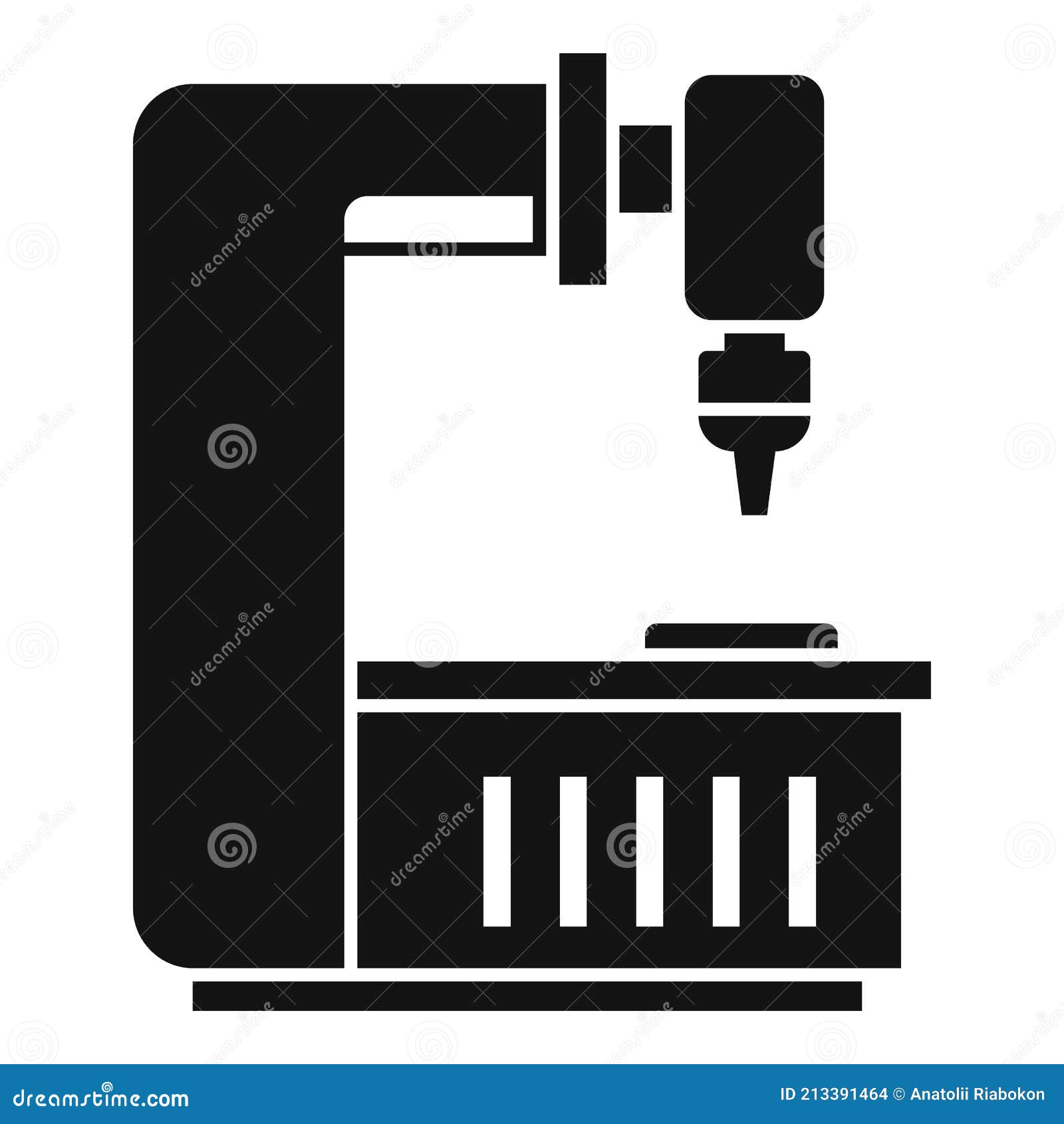 Factory Milling Machine Icon, Simple Style Stock Vector - Illustration ...