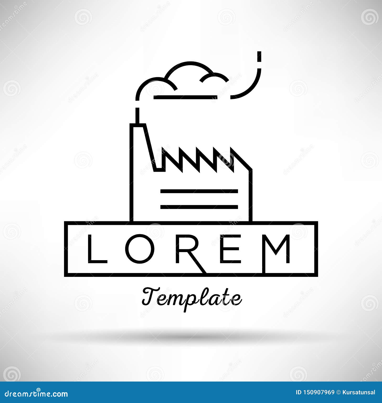 Factory Minimal Sign Vector Design Stock Vector - Illustration of ...