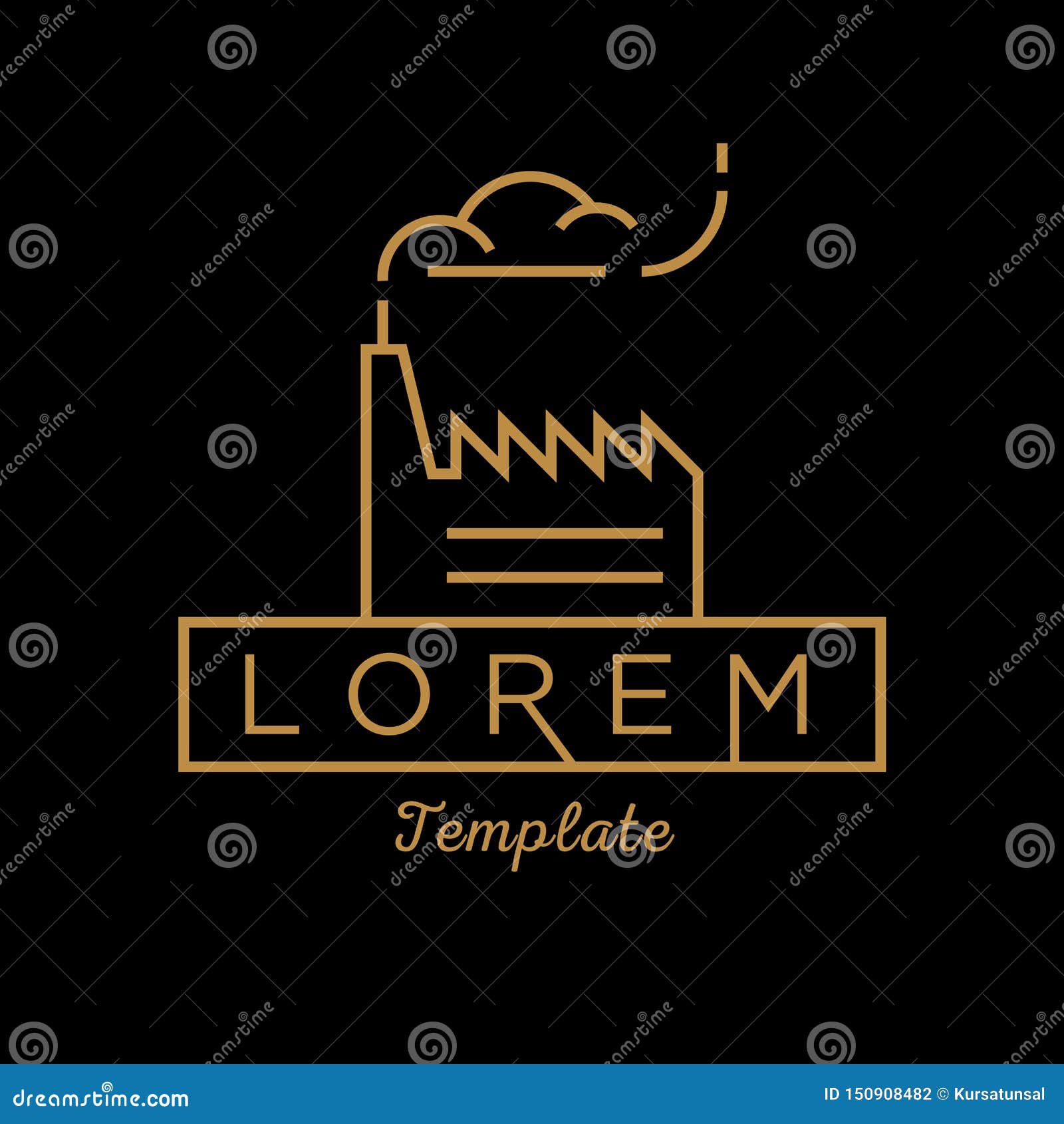 Factory Minimal Sign Vector Design Stock Vector - Illustration of ...