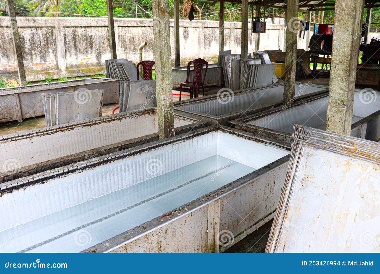 A Factory of Natural Raw Rubber for Processing Stock Photo - Image of ...