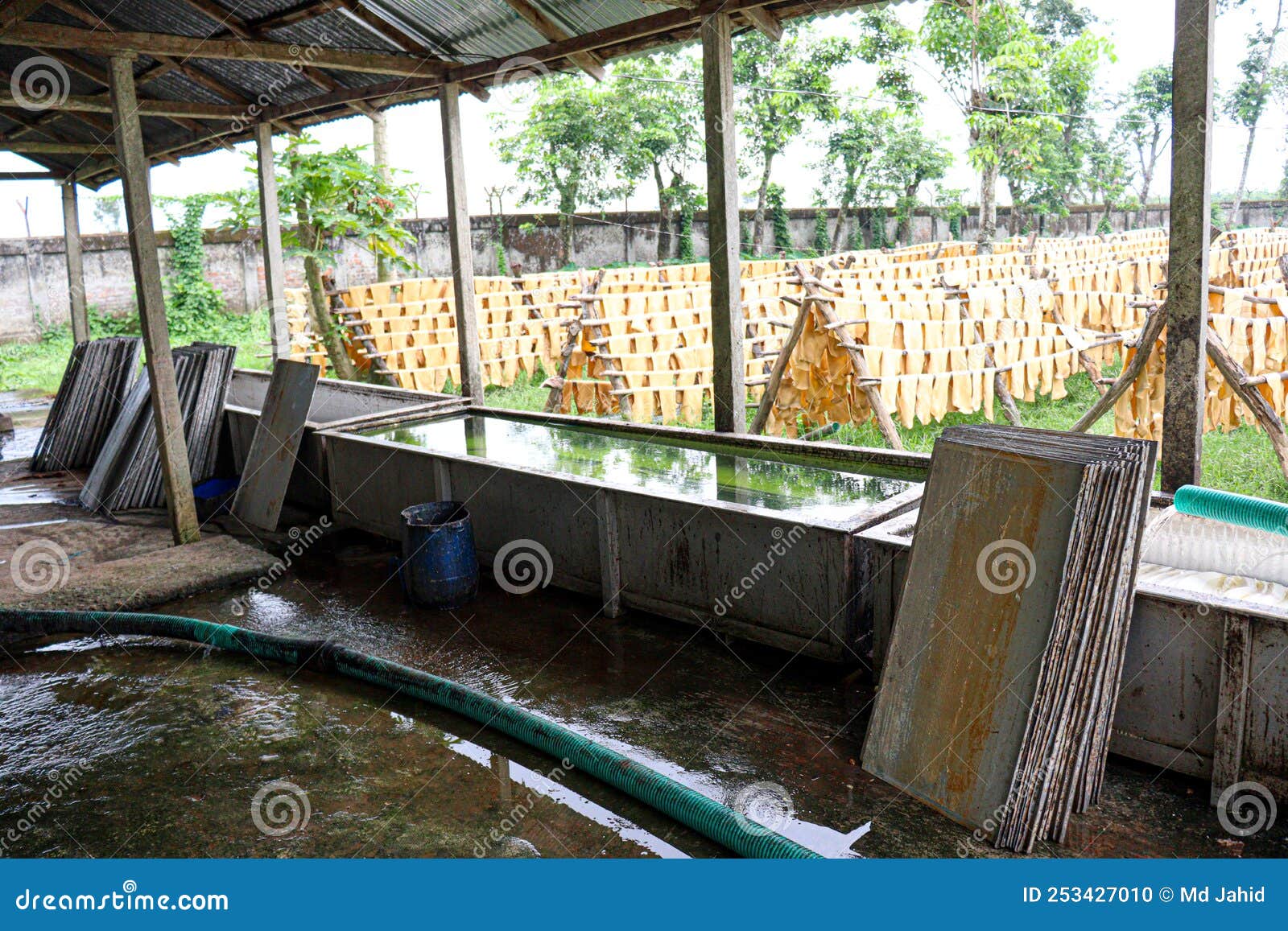 A Factory of Natural Raw Rubber for Processing Stock Photo - Image of ...