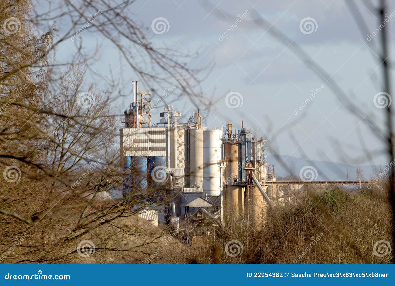 Factory in nature stock photo. Image of rusty, clouds - 22954382