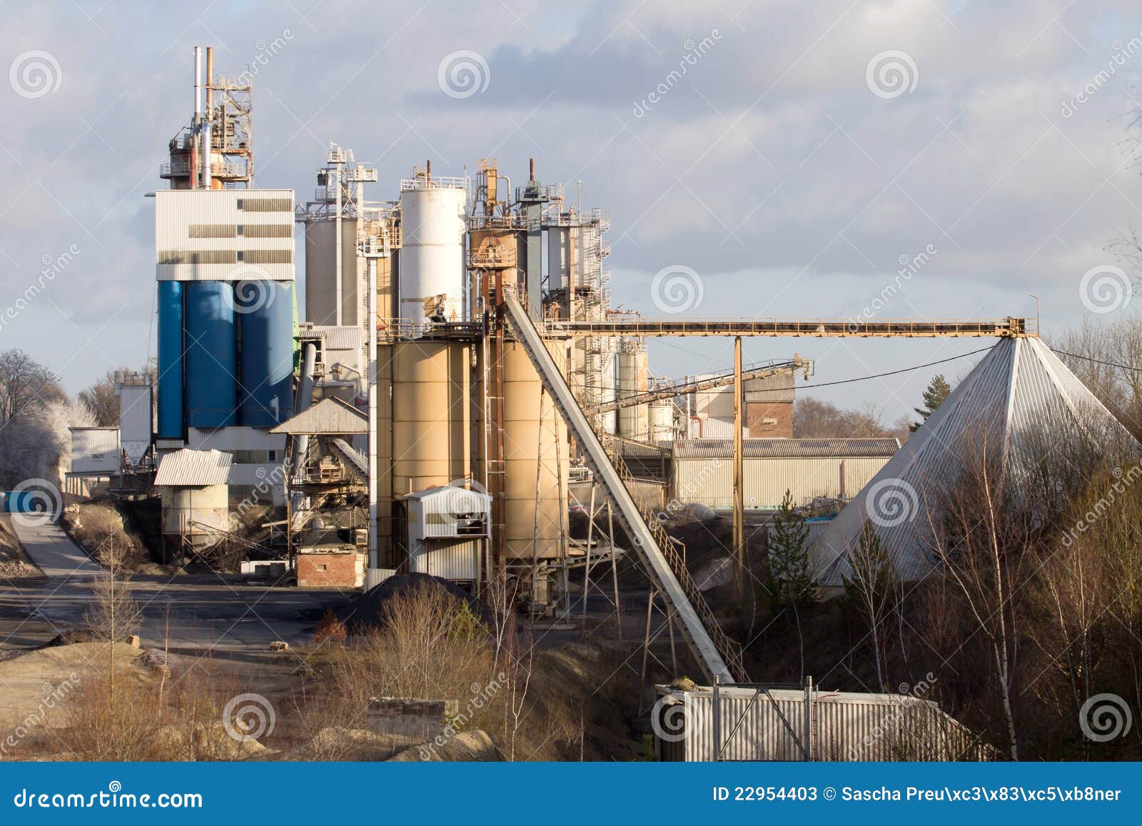 Factory in nature stock image. Image of motor, blue, transportation ...
