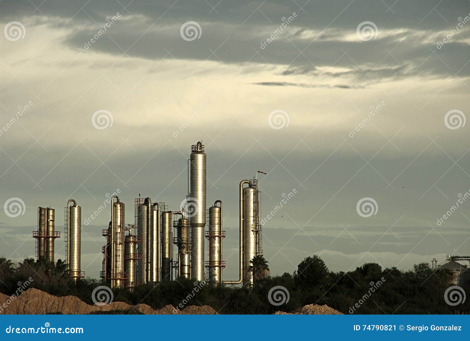 The factory in the nature stock image. Image of nature - 74790821
