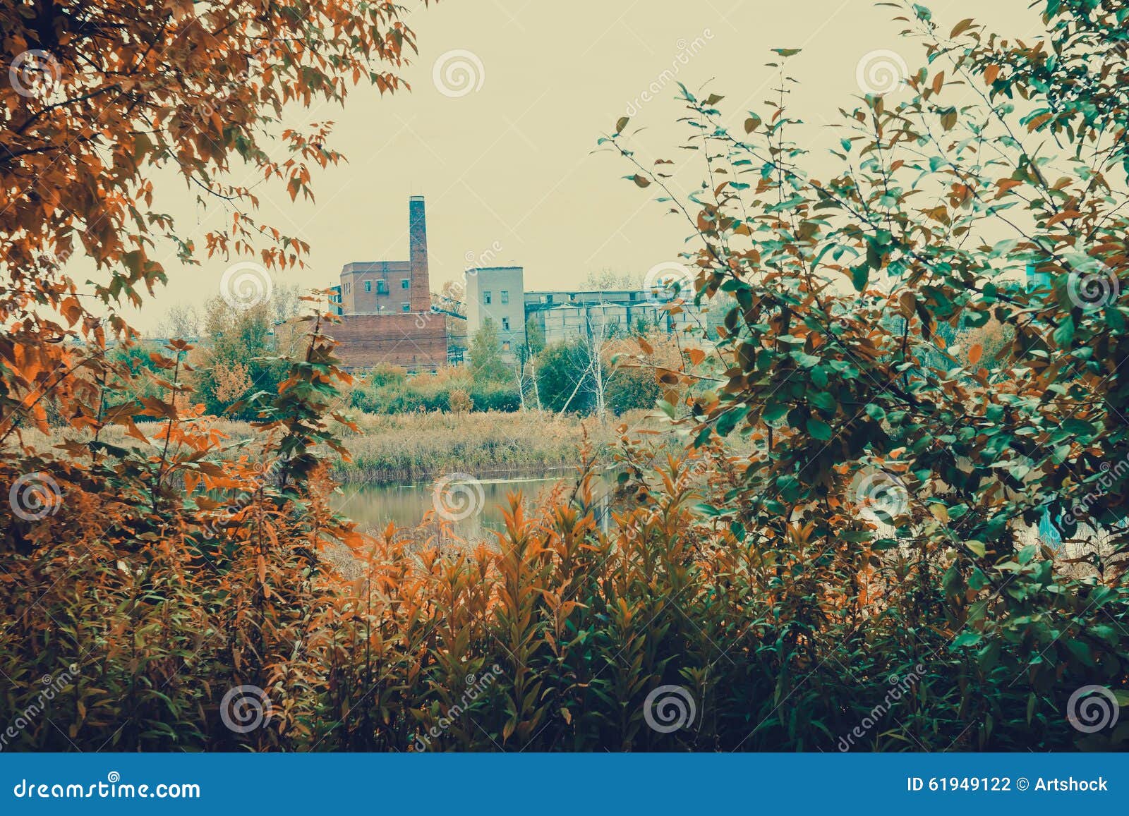 Factory Near Lake stock photo. Image of technology, generator - 61949122