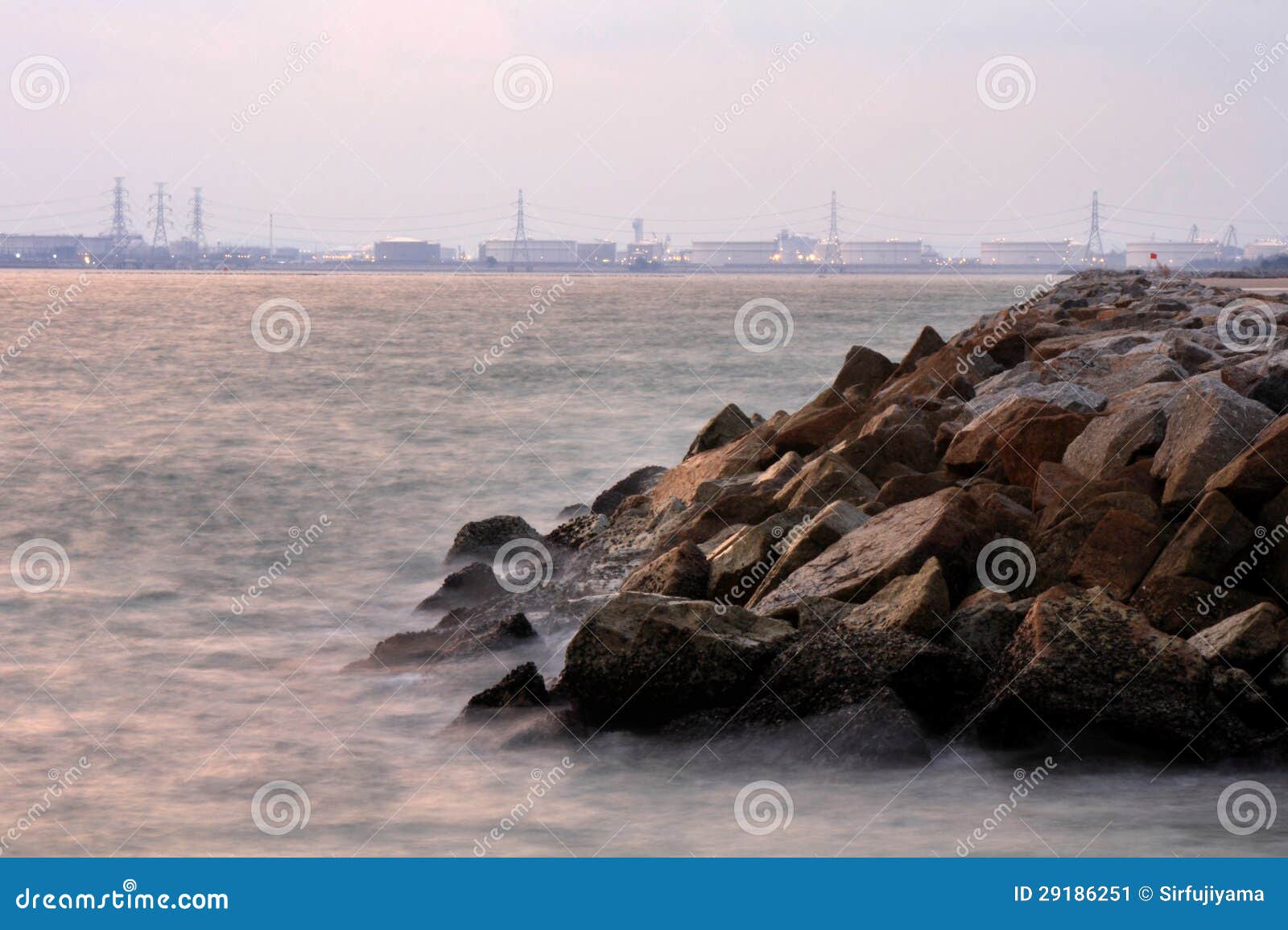Factory near the sea stock image. Image of wave, factory - 29186251