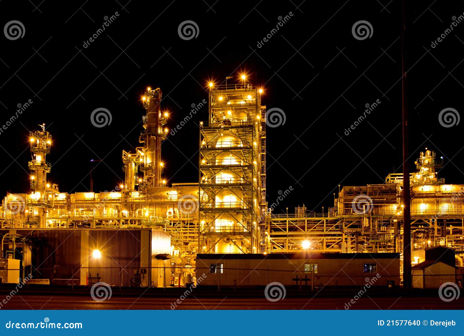 Factory at night stock photo. Image of bright, night - 21577640