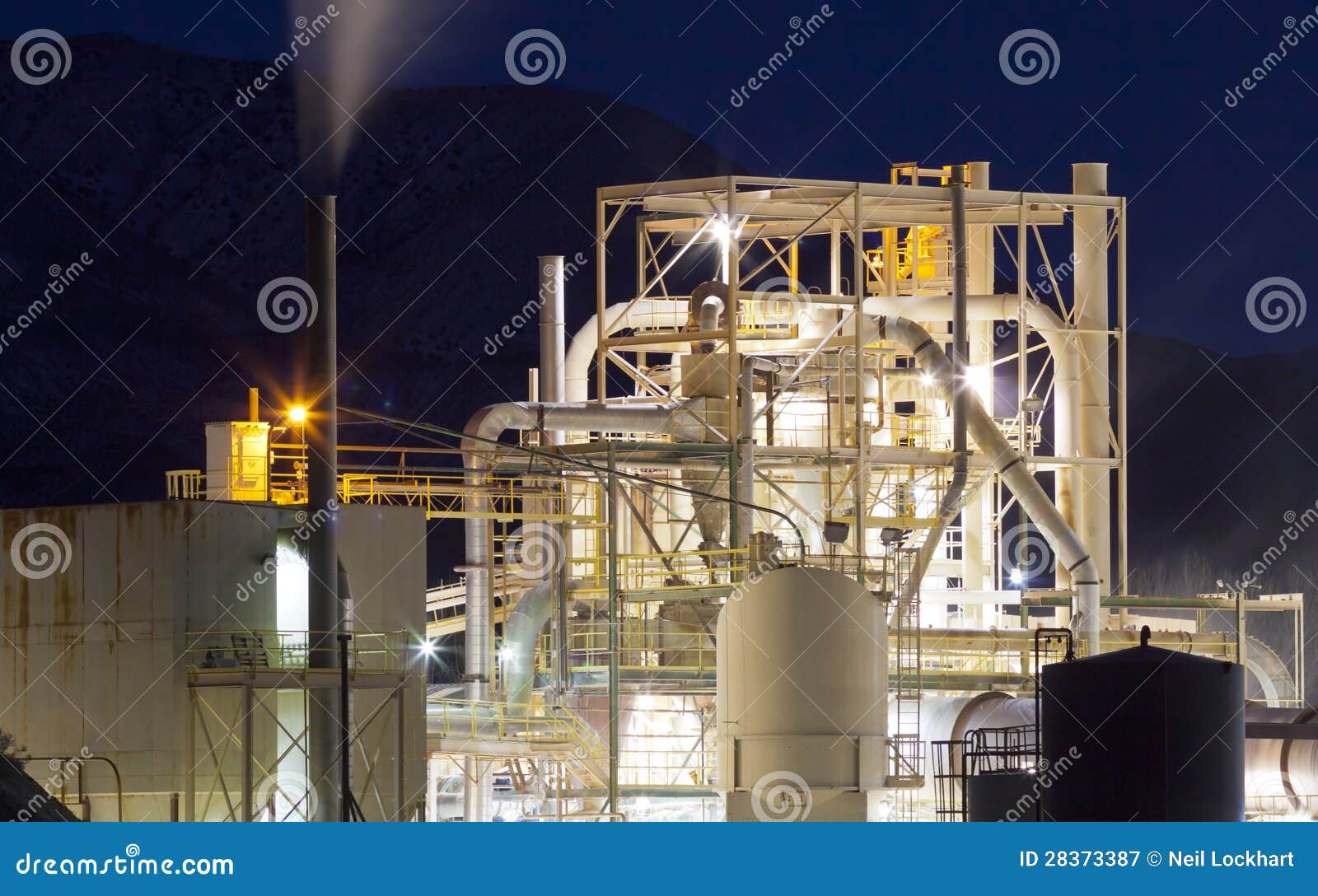 Factory at Night stock image. Image of industry, energy - 28373387
