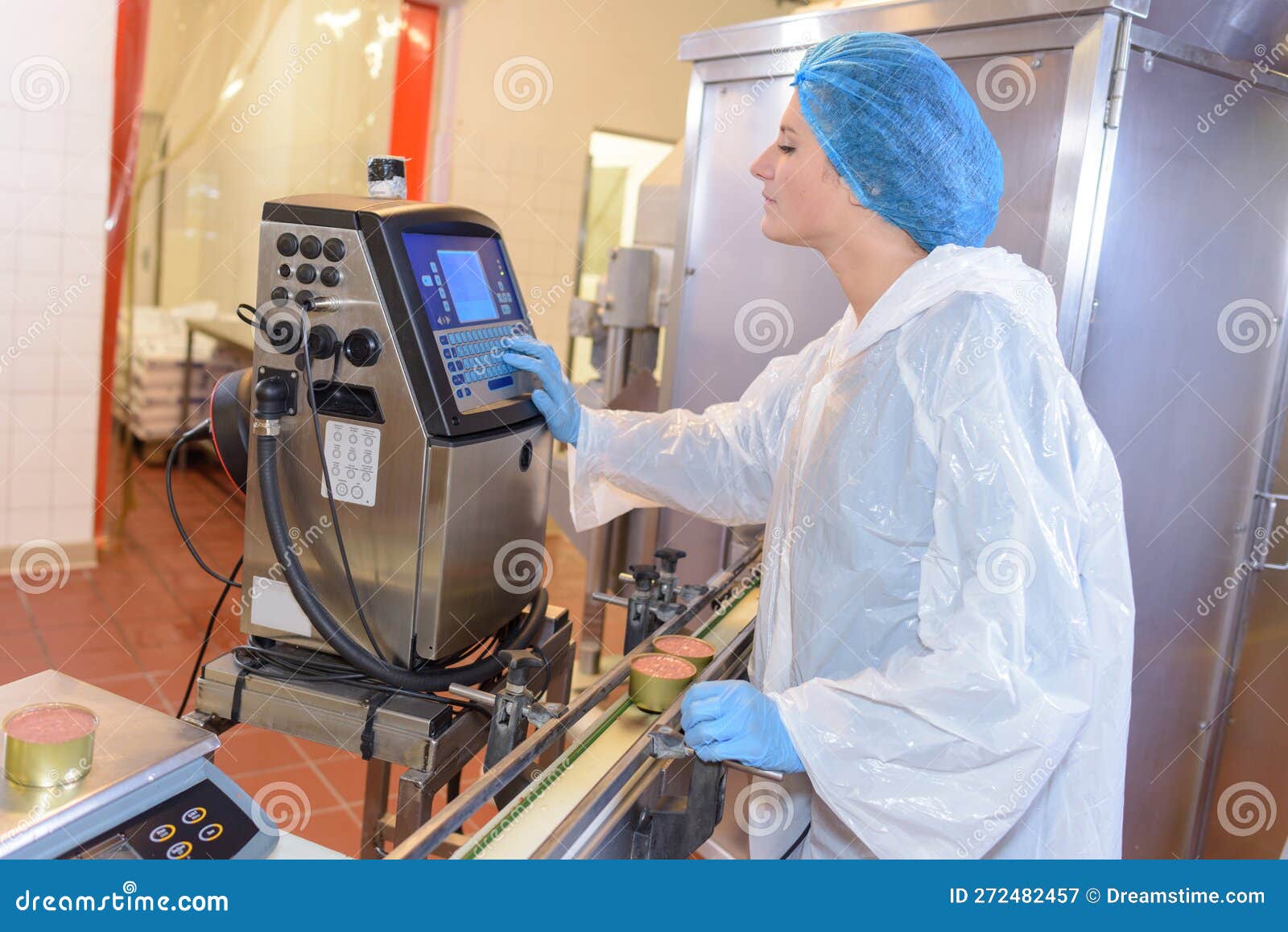 Factory Operative Setting Up Machine Stock Image - Image of ...