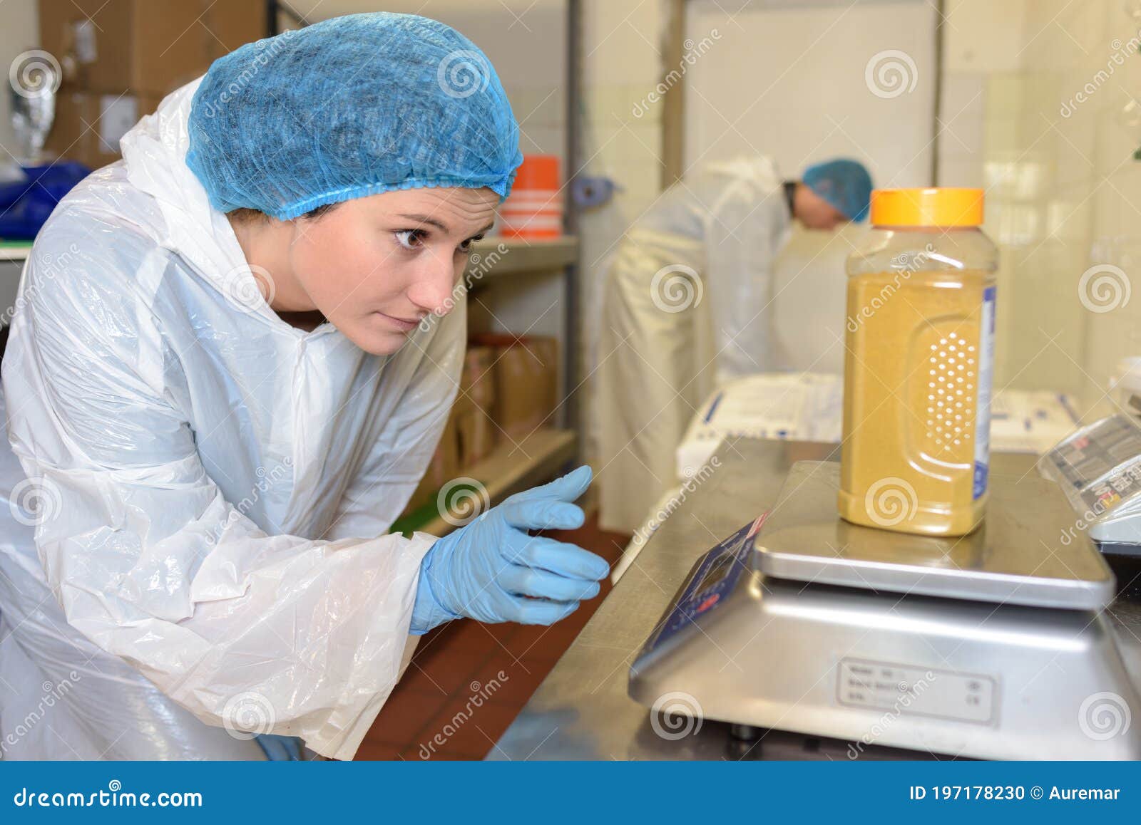 Factory Operative Packing Bottles From End Production Line Stock Image ...