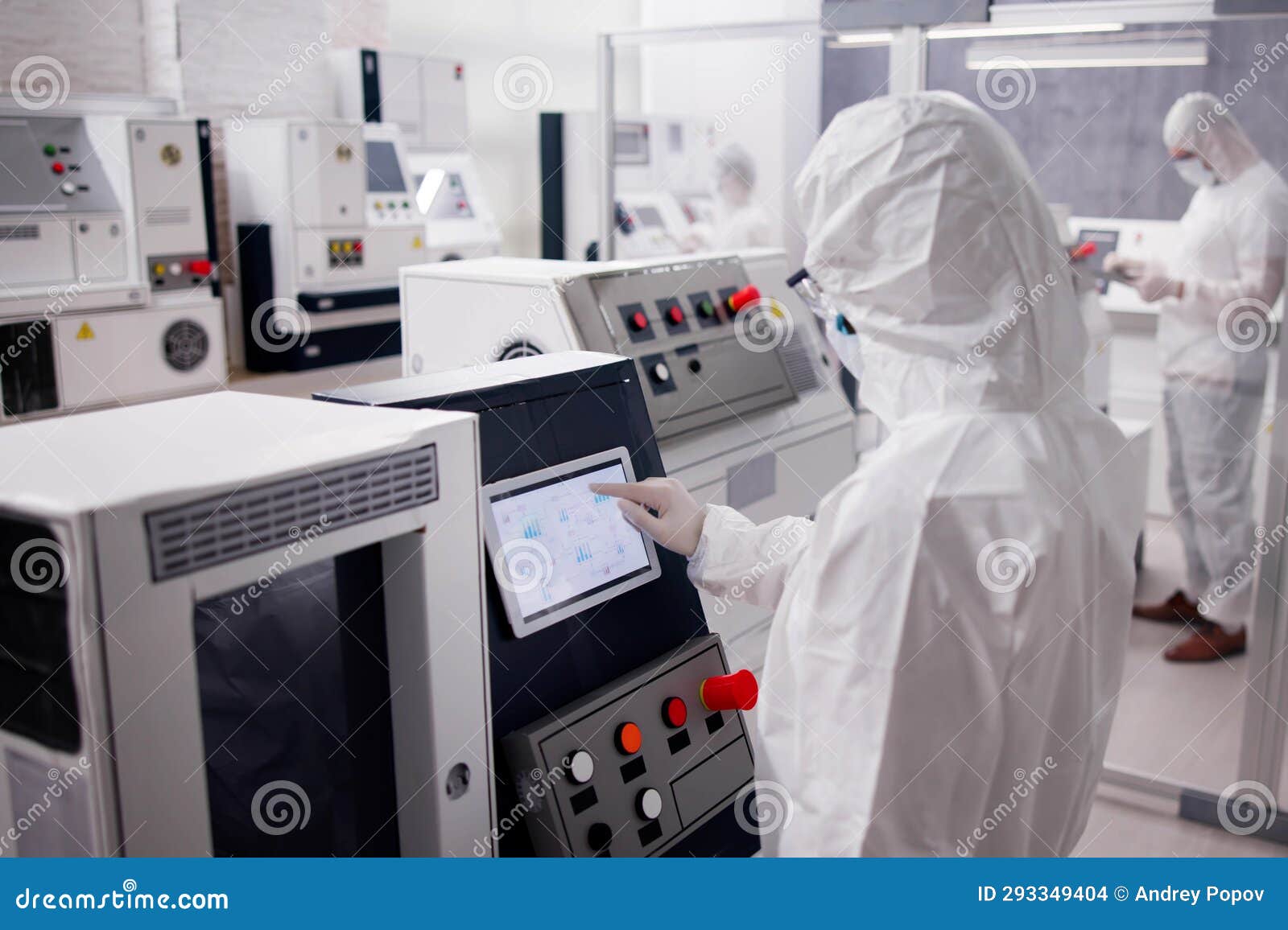 Factory Operator Industry Using Production Equipment Stock Photo ...