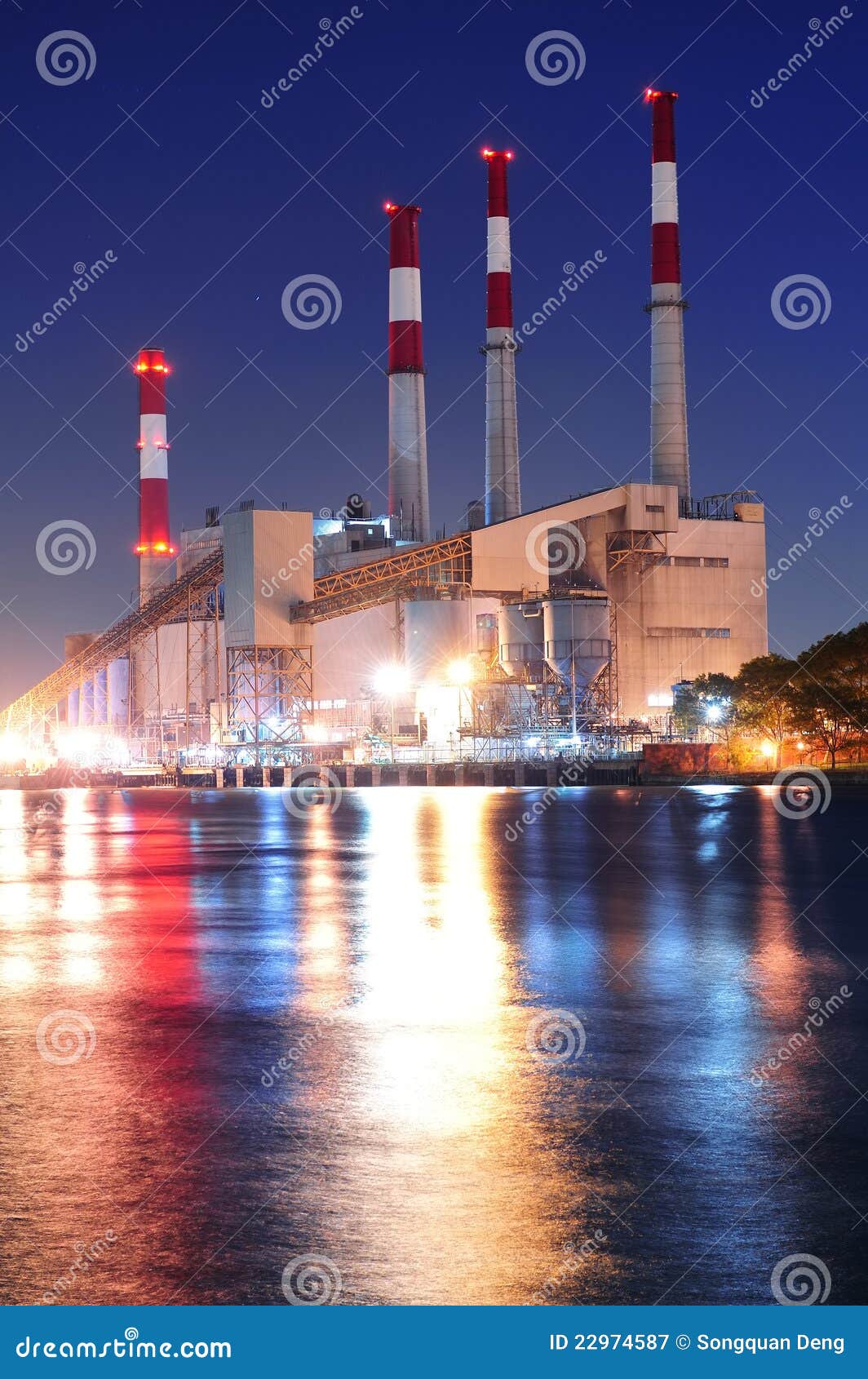 Factory over river stock image. Image of city, industry - 22974587