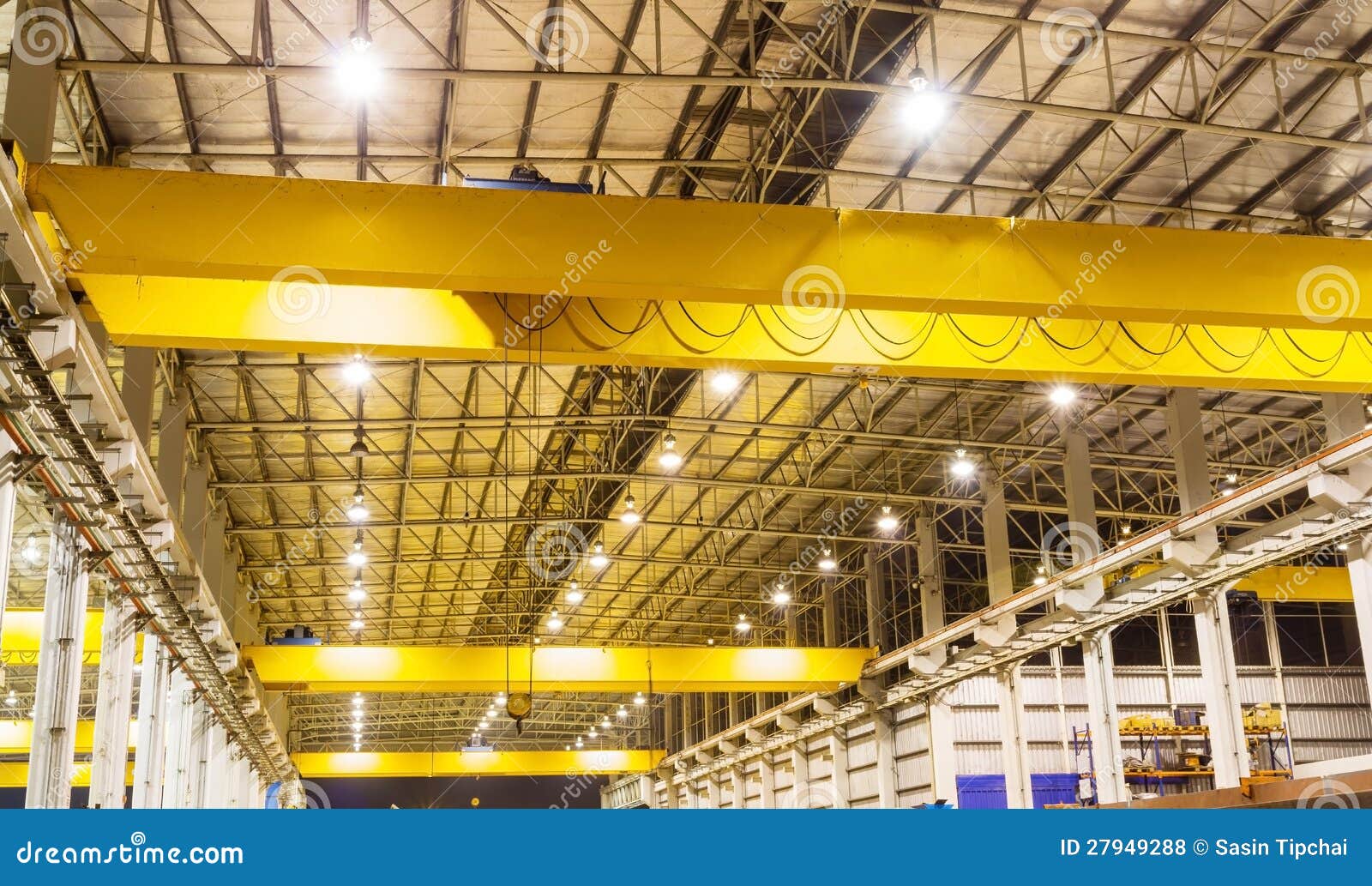 Factory Overhead Crane Heavy Duty Stock Photo - Image of factory ...