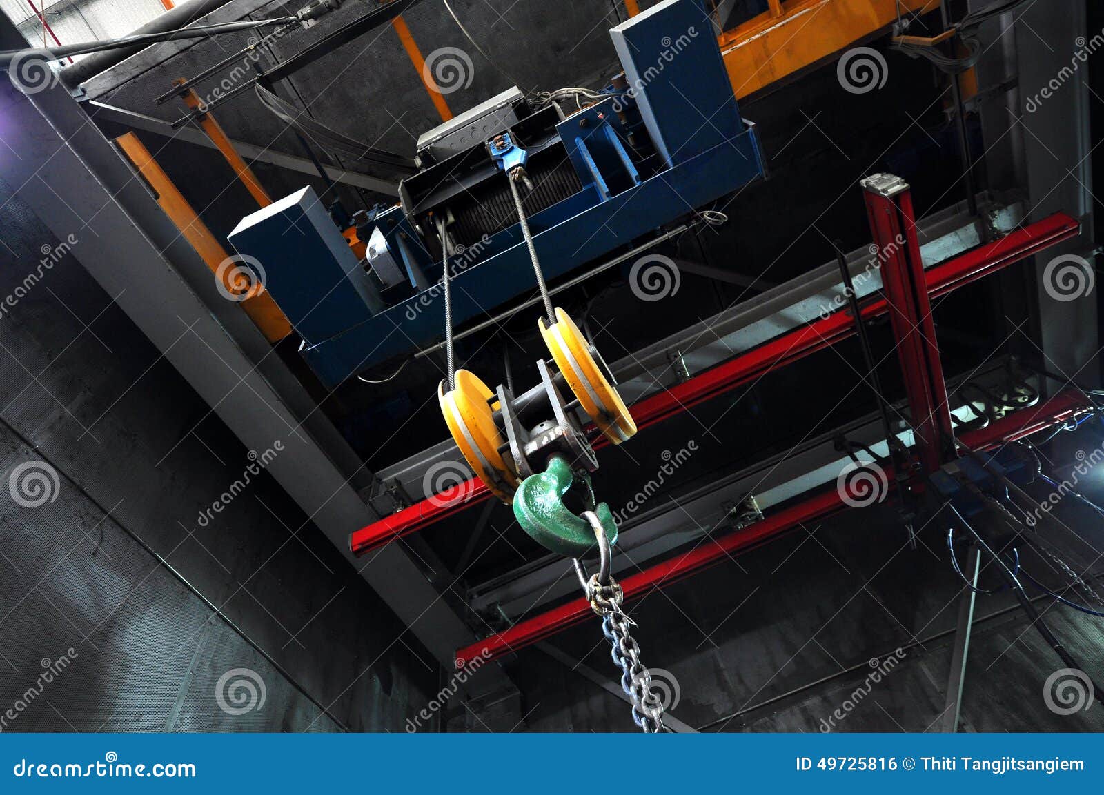 Factory overhead crane stock photo. Image of high, dmax - 49725816