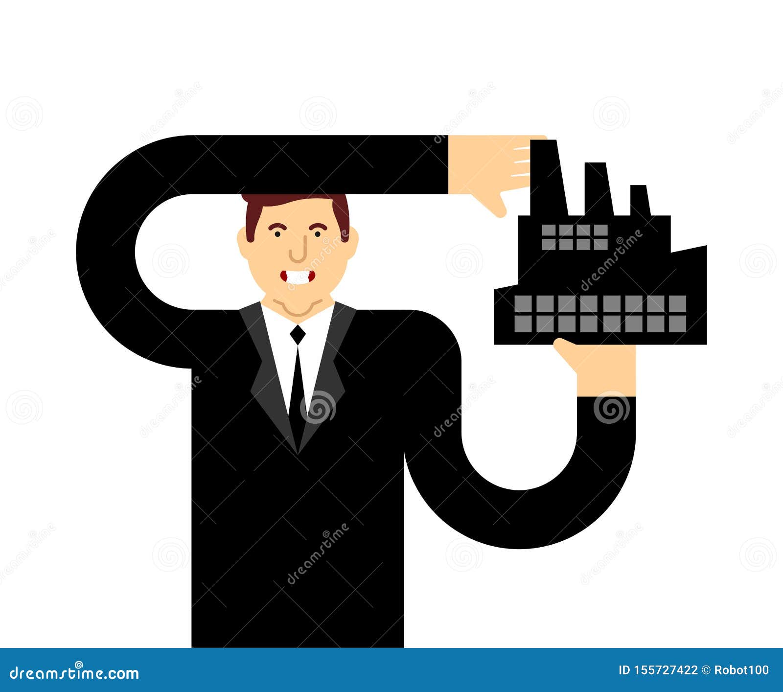 Boss Or Owner Kicking Out Manager Or Employee For Bad Results, Vector ...