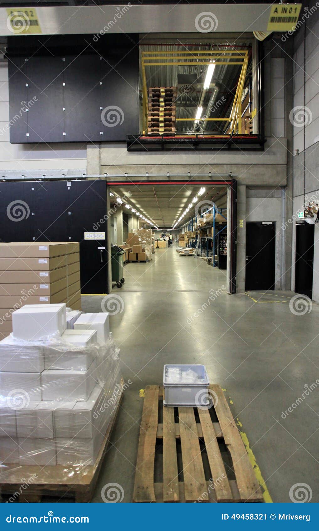 Factory perspective stock image. Image of products, storage - 49458321