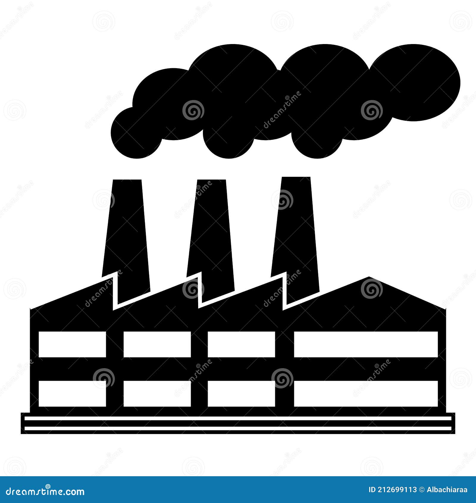 Factory Pictogram. Industry Vector Icon. Stock Vector - Illustration of ...