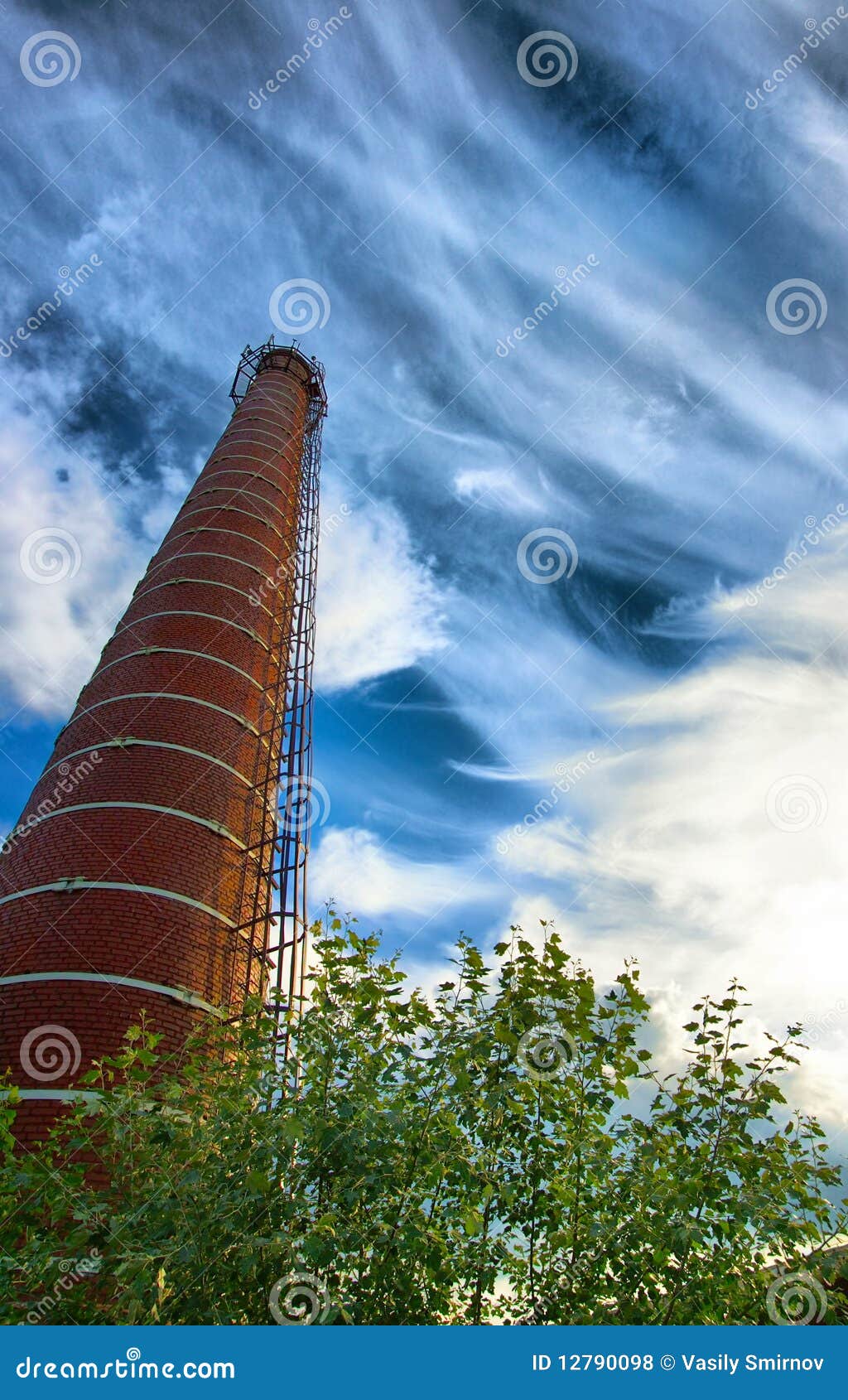 Factory pipe stock photo. Image of environment, blue - 12790098