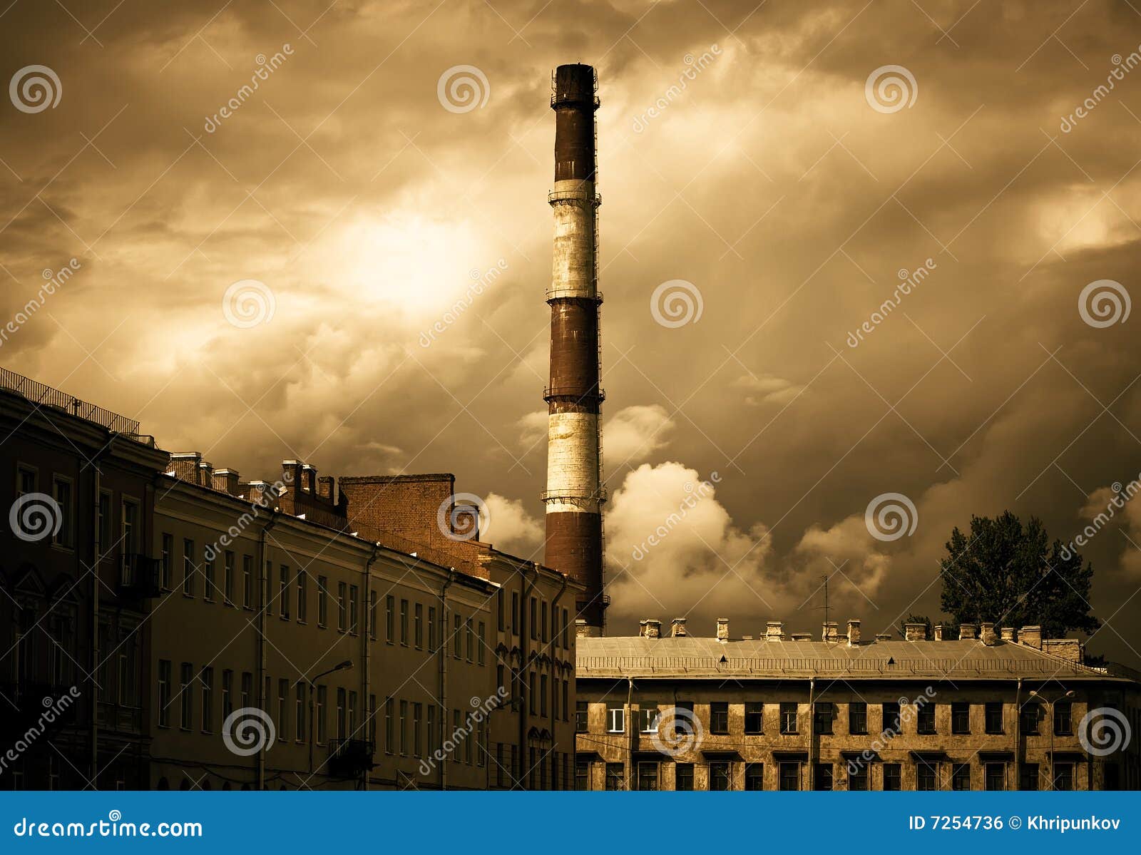 Factory pipe stock photo. Image of smoke, power, pollution - 7254736