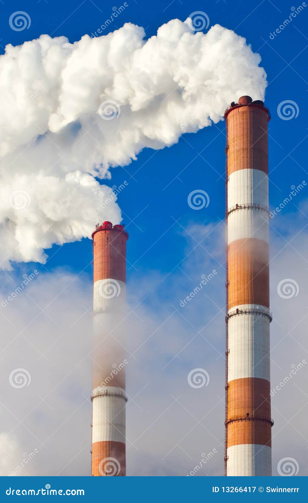 Factory pipe and smoke stock image. Image of natural - 13266417