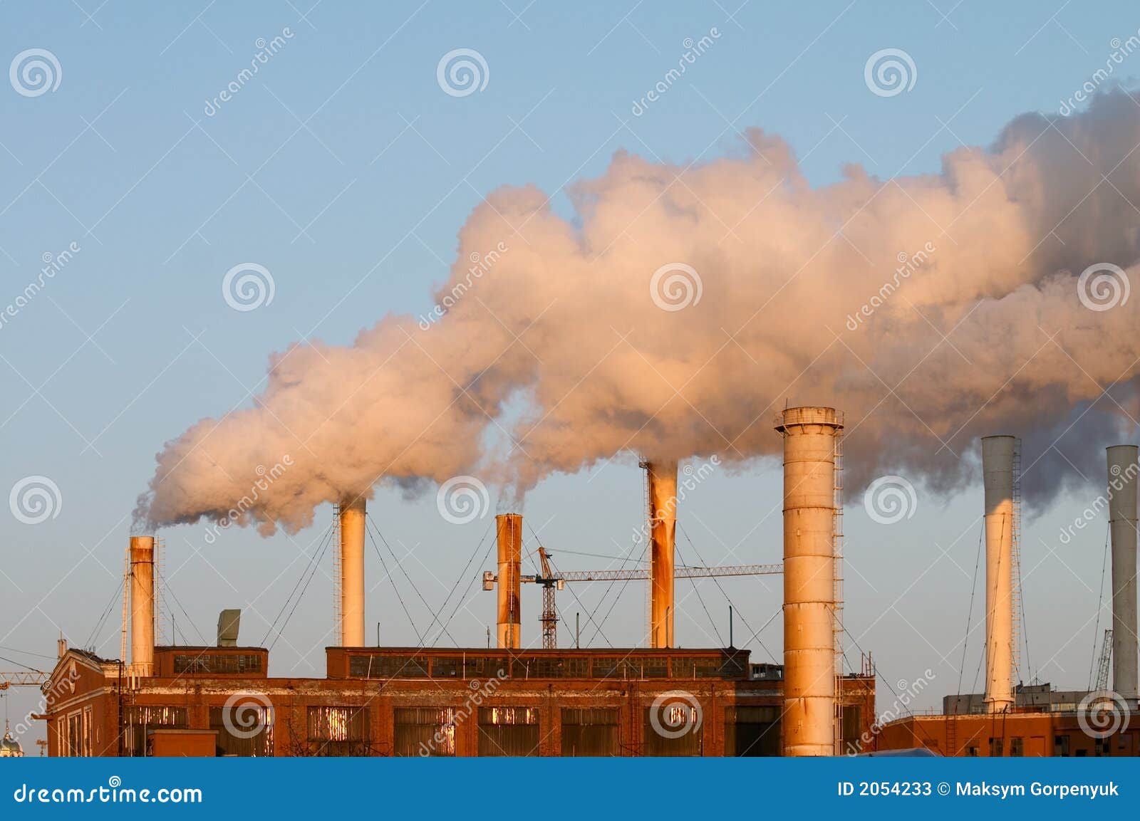 Factory pipes stock image. Image of funnel, furnace, vapor - 2054233