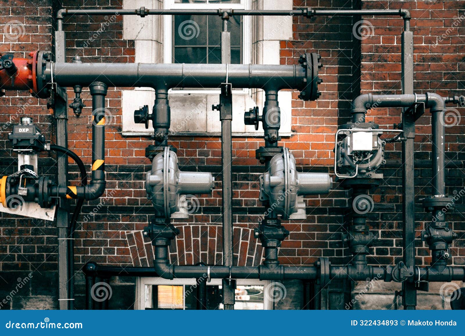 Factory piping structure stock image. Image of concrete - 322434893