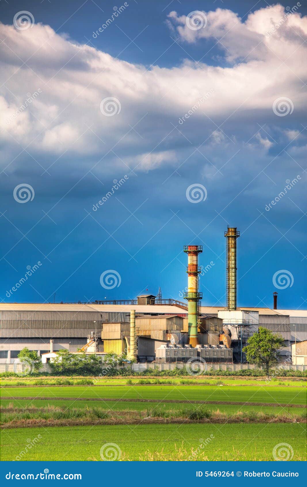 Factory plant stock photo. Image of moody, blue, business - 5469264