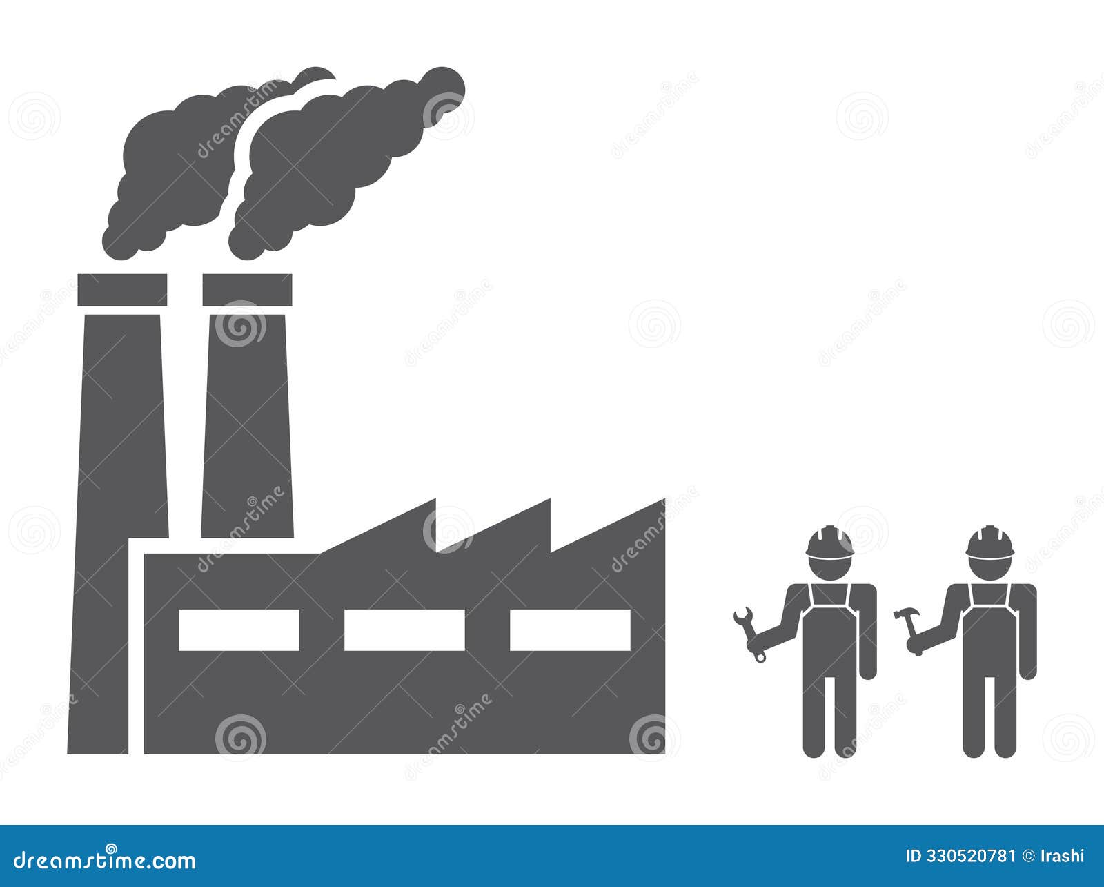 Factory And Plant, Boilers And Barrels, Monochrome Images, Set Of ...