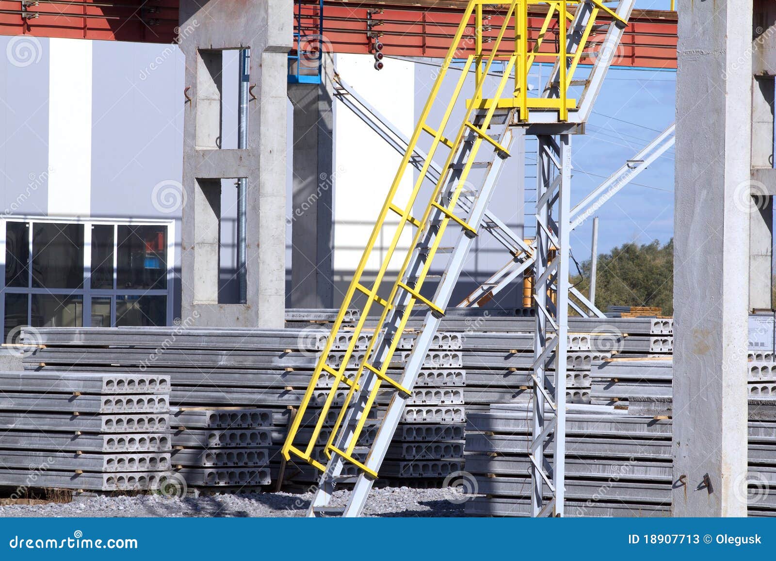 Factory Plate Building Ladder Stock Image - Image of manufacture ...