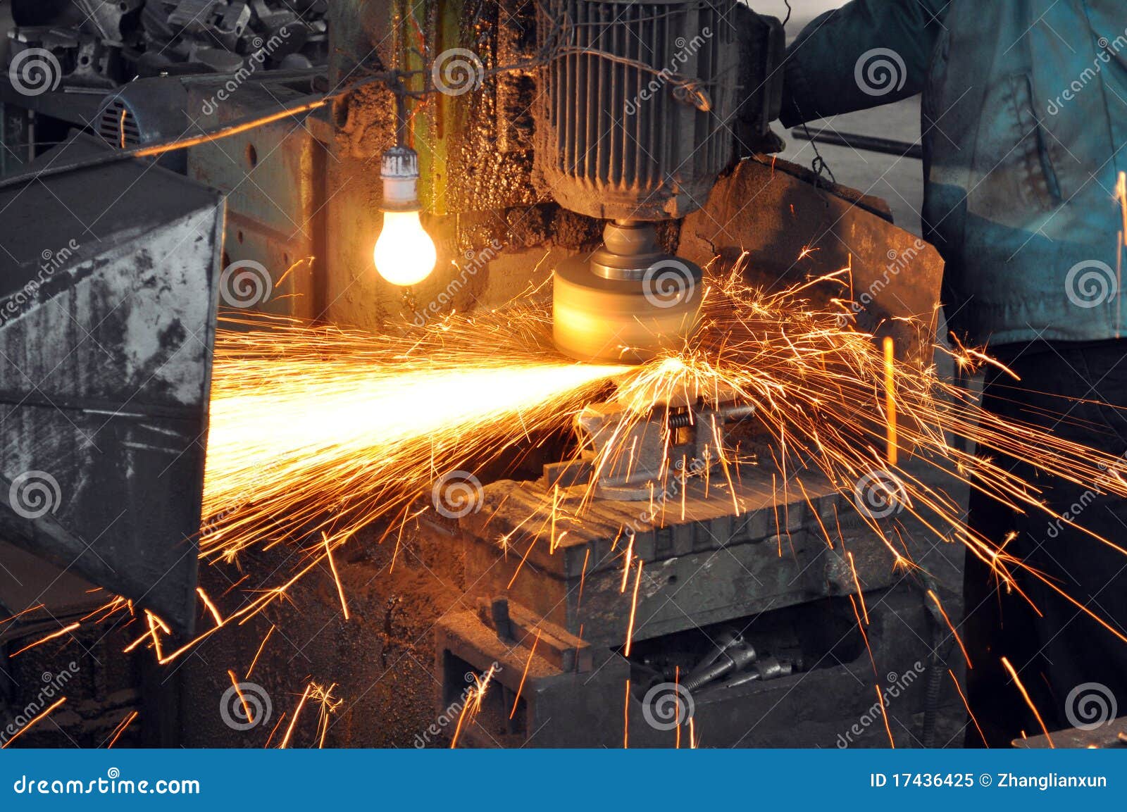 Factory polishing workshop stock image. Image of welding - 17436425
