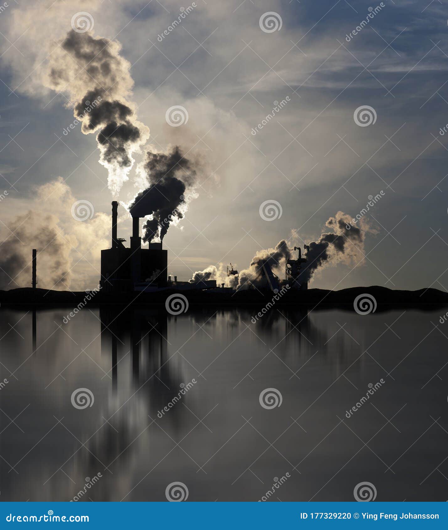 Factory Polluting the Environment Stock Photo - Image of environment ...