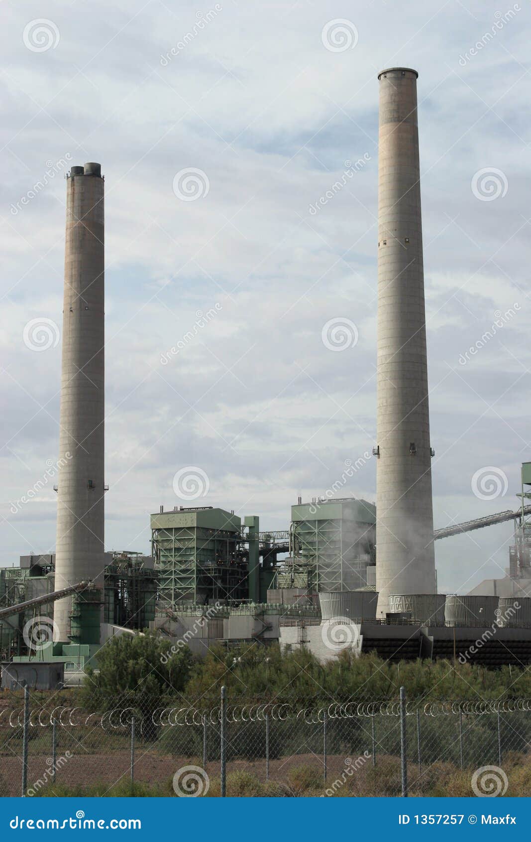 Factory, power plant stock image. Image of environment - 1357257