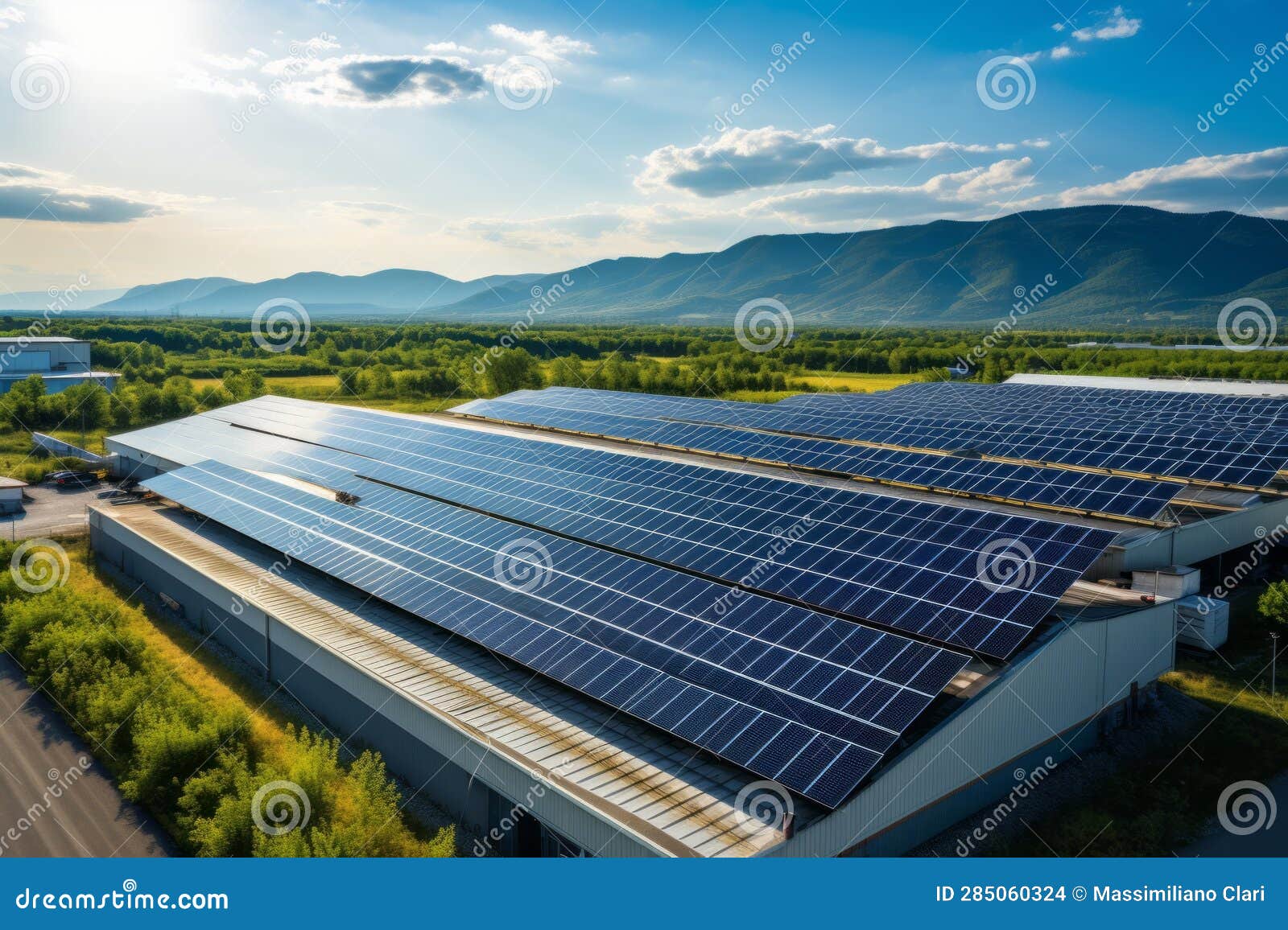 A Factory Powered by Renewable Energy Sources, Highlighting ...