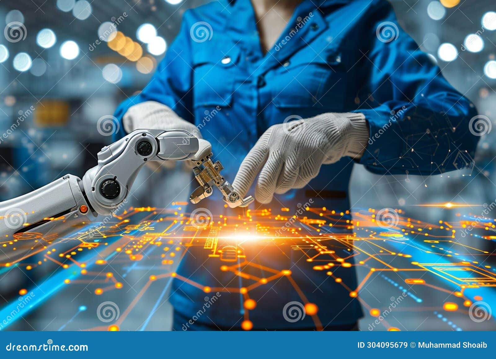 A Precision Engineer Operates An Advanced Optical Measurement System In ...