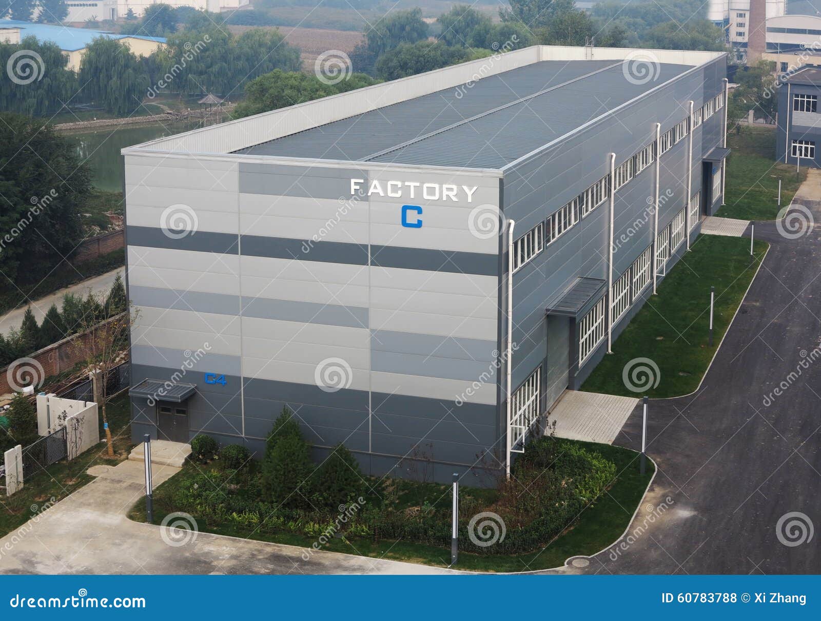Factory Premises stock photo. Image of place, blue, view - 60783788