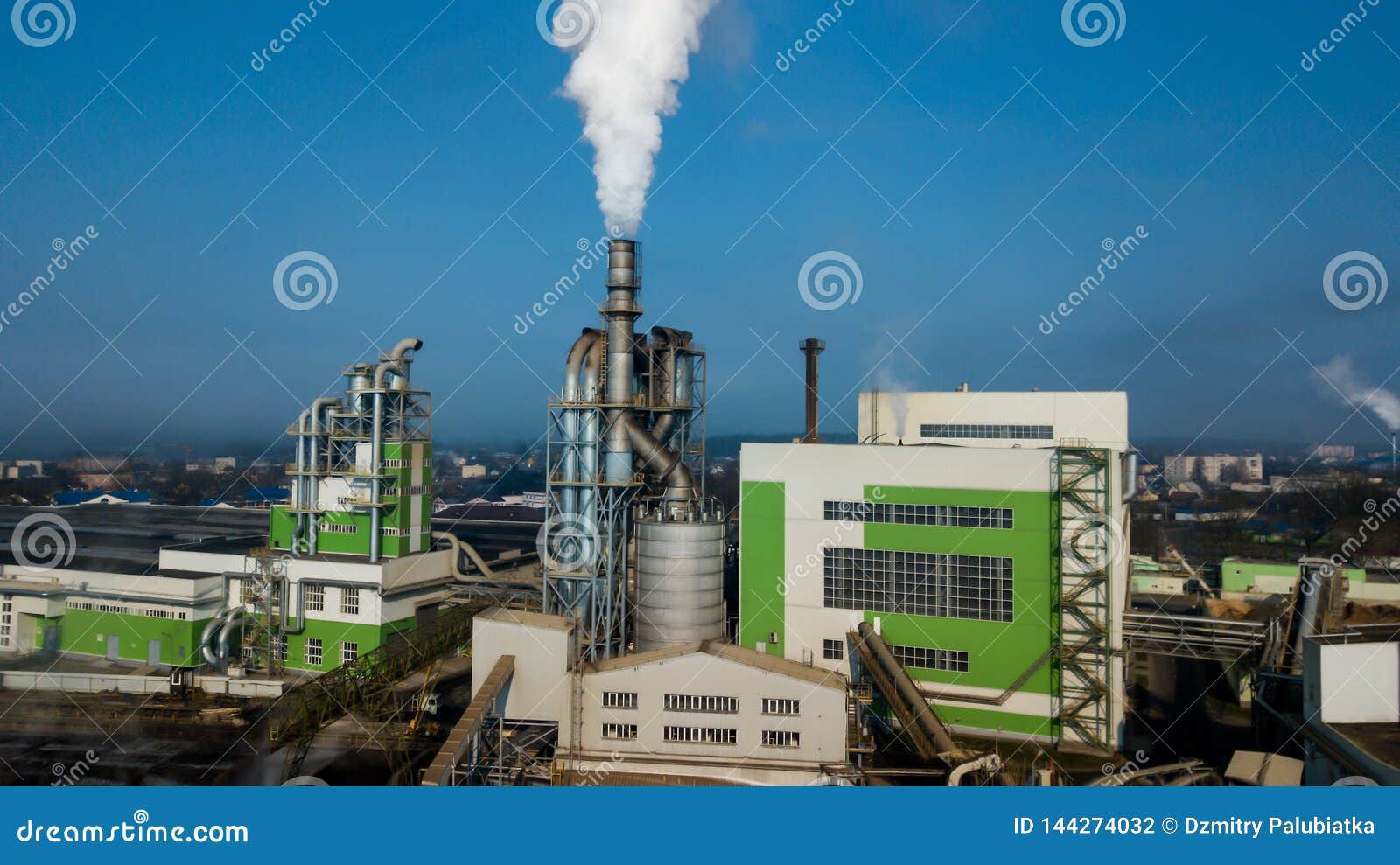 A Factory for Processing of Forest Stock Photo - Image of pile, factory ...