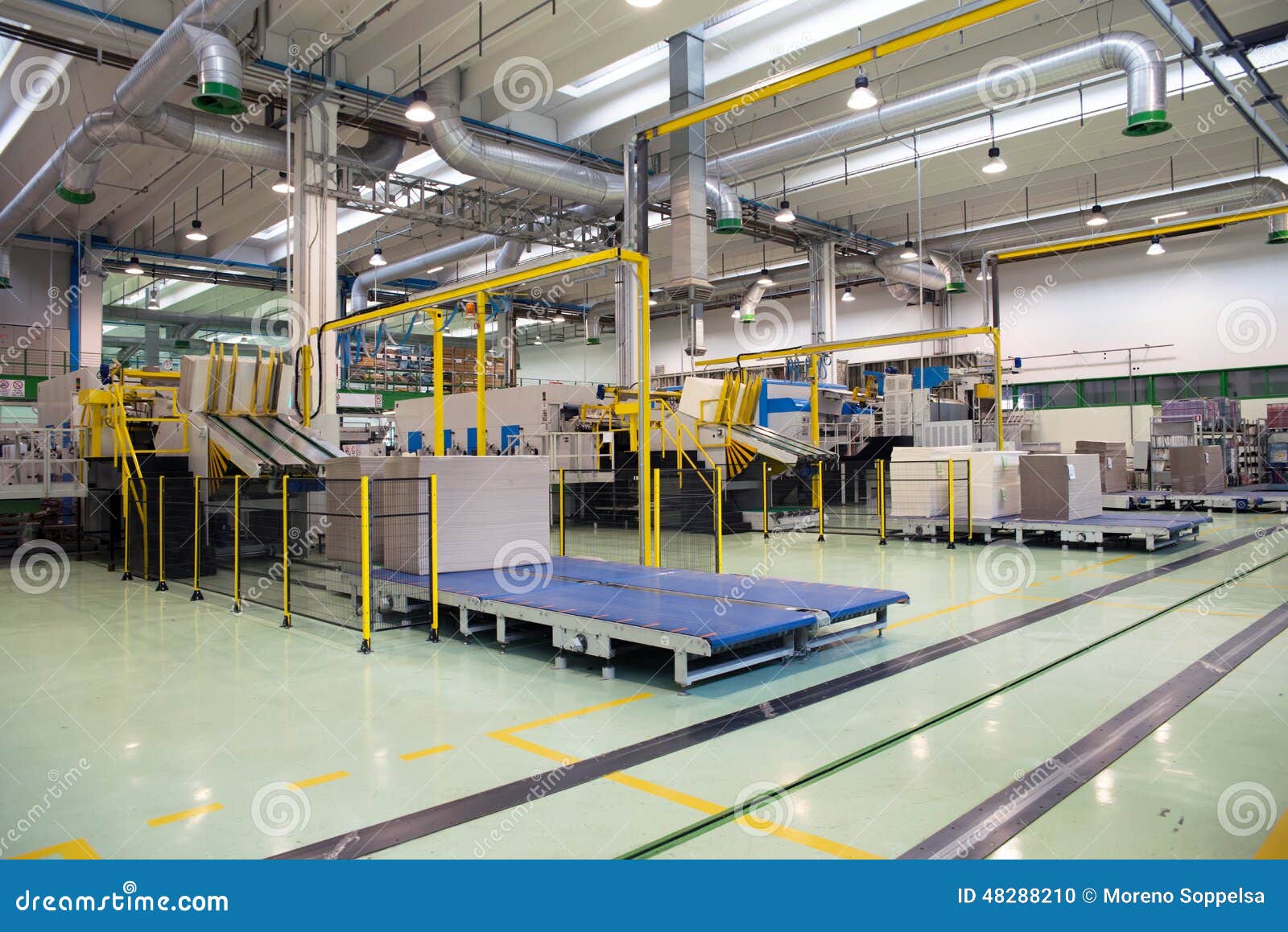 Factory - Production of Cardboard Foodstuff Containers Stock Photo ...