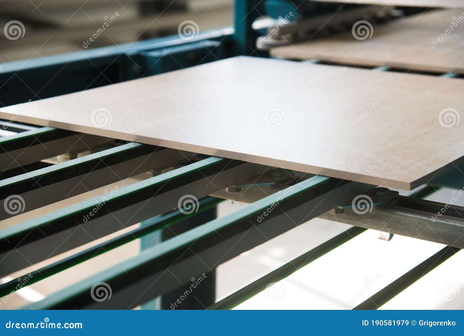 Factory for Production of Ceramic Tiles. Conveyor Line for Ceramic Tile ...