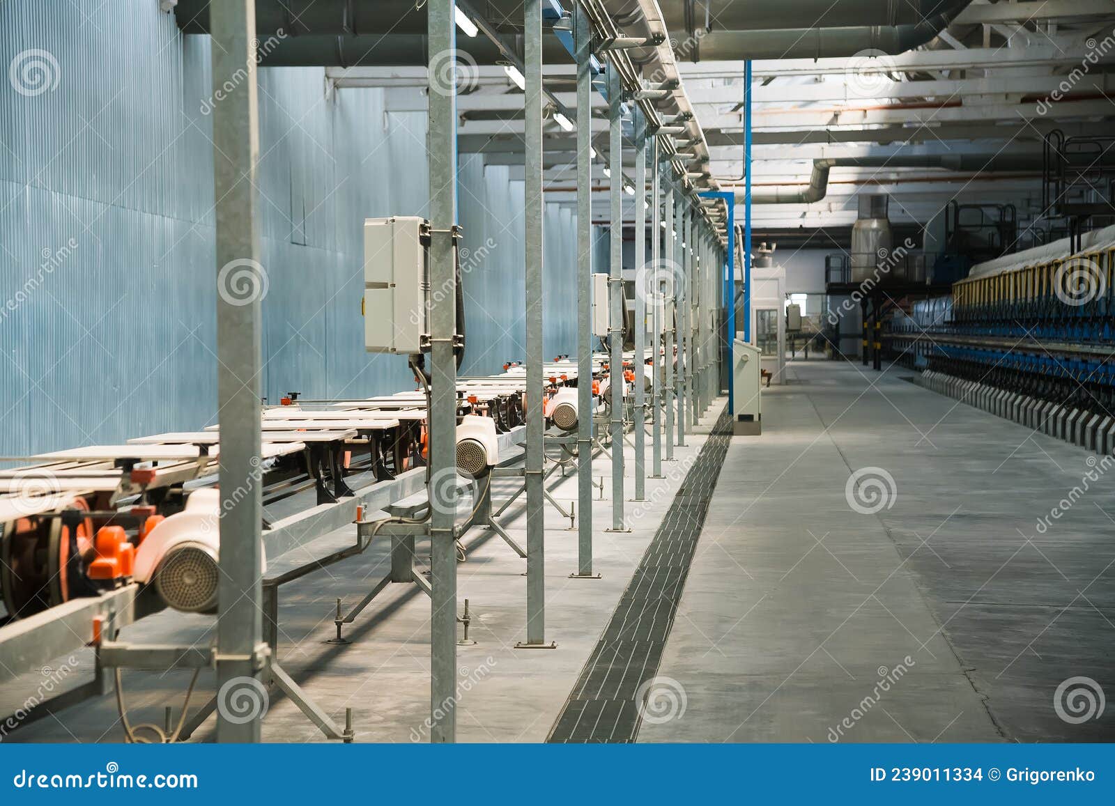 Factory for Production of Ceramic Tiles. Conveyor Line for Ceramic Tile ...
