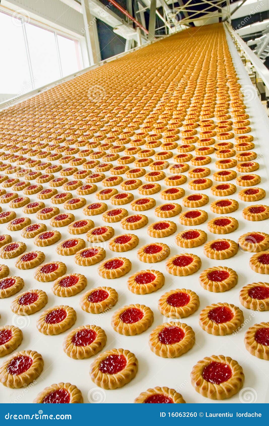 Factory with Production Cookie Stock Photo - Image of crumbs ...